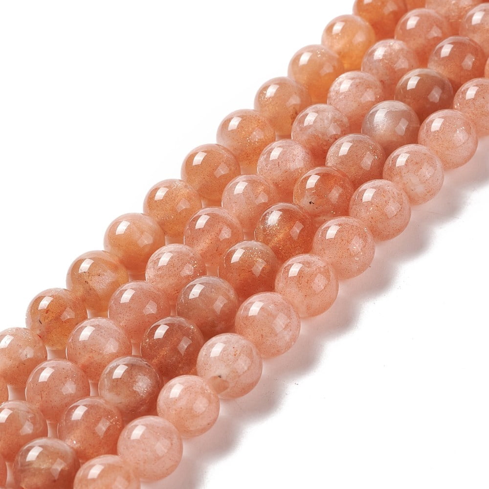 6strands Natural Sunstone Beads Strands Round 8~8.5mm Hole: 1mm about ...