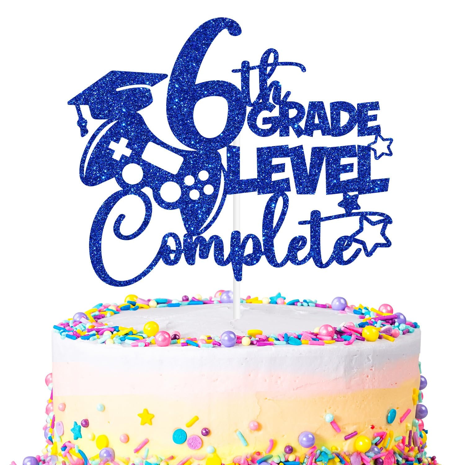 6th Grade Level FEV6 Complete Cake Topper, 6th Grade Grad, Congrats ...