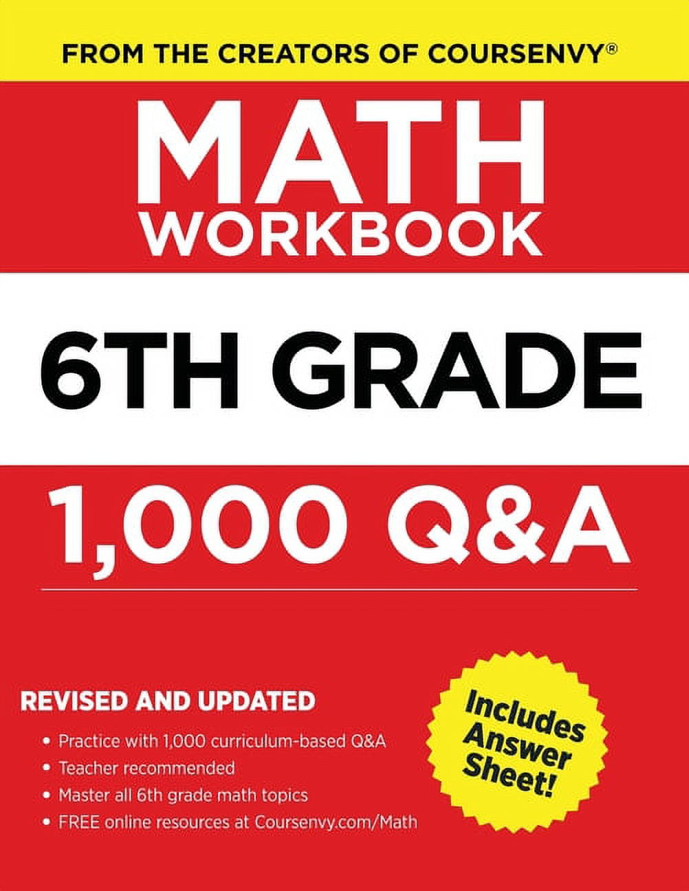 6th Grade Math Workbook - Walmart.com