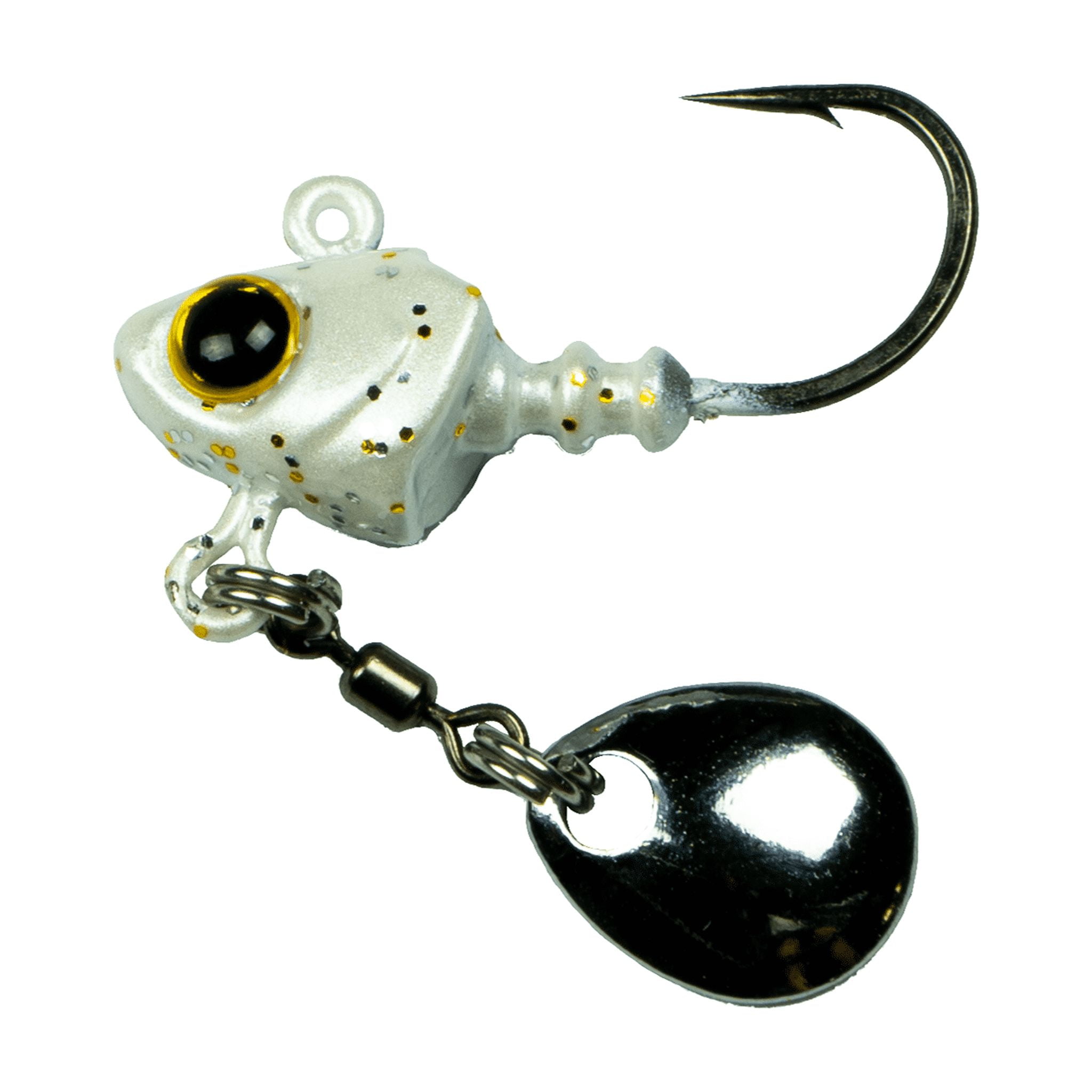 6th Sense Fishing Pecos Underspin Jig Heads - Platinum White - Walmart.com