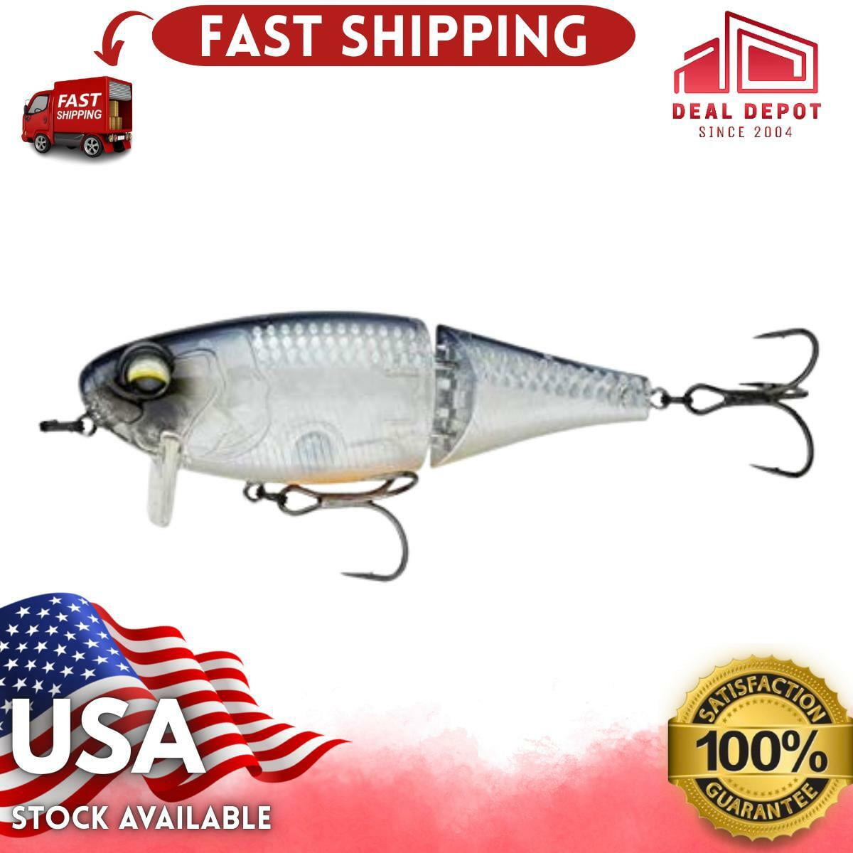 6th Sense Speed Wake Sensory Shad Wake Bait 4.5in 0.75oz Lure for Bass ...
