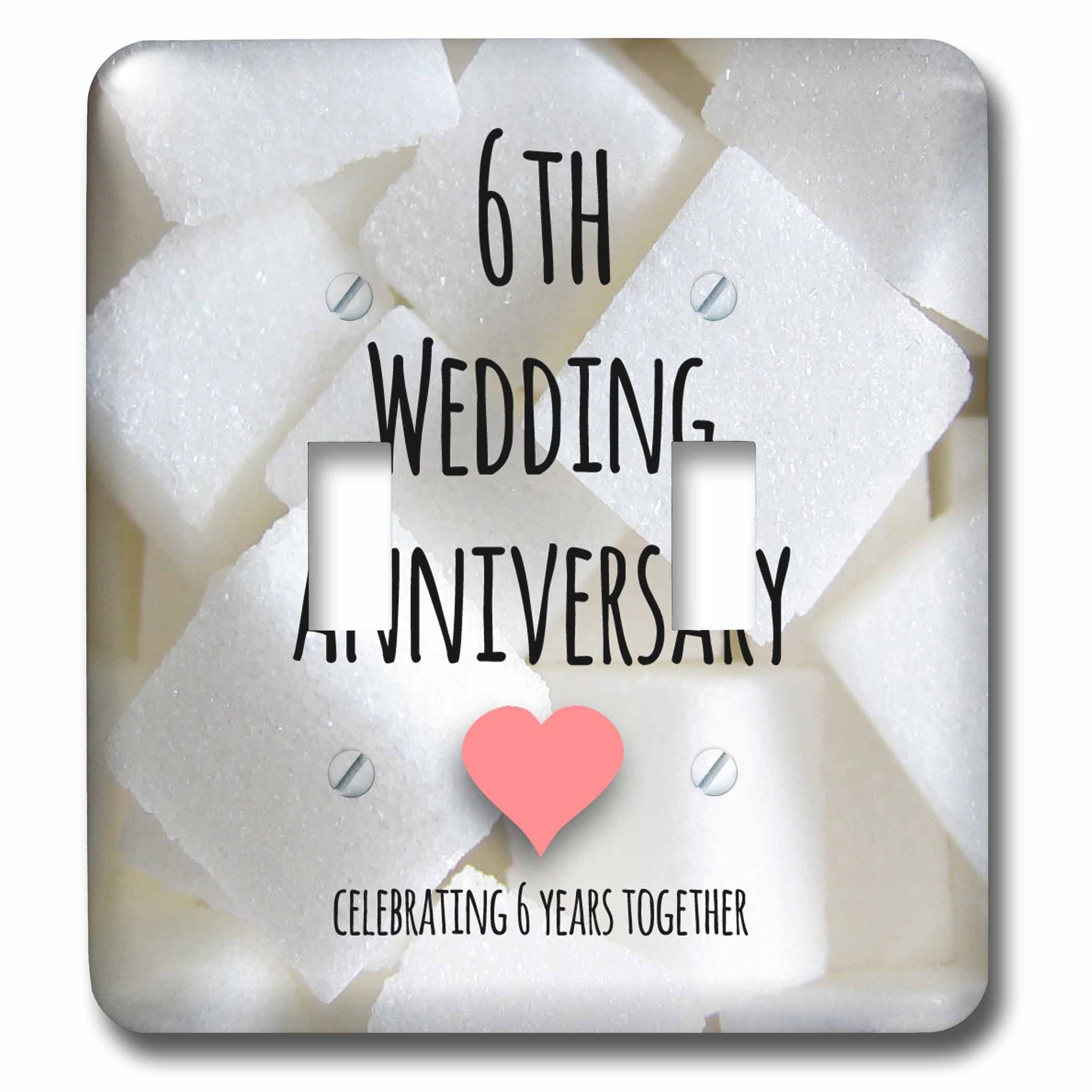 3dRose, Gift For 6th Wedding Anniversary - Sugar Celebrating 6 Years ...