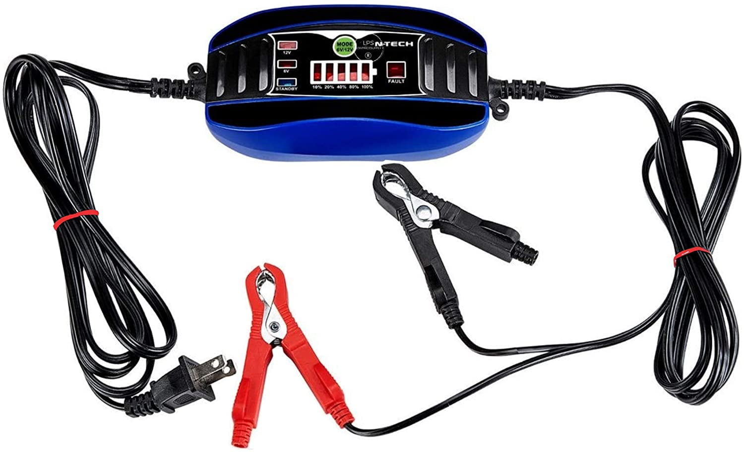 6v/12v 2 Amp 3-Stage Microprocessor Controlled Automatic Battery ...