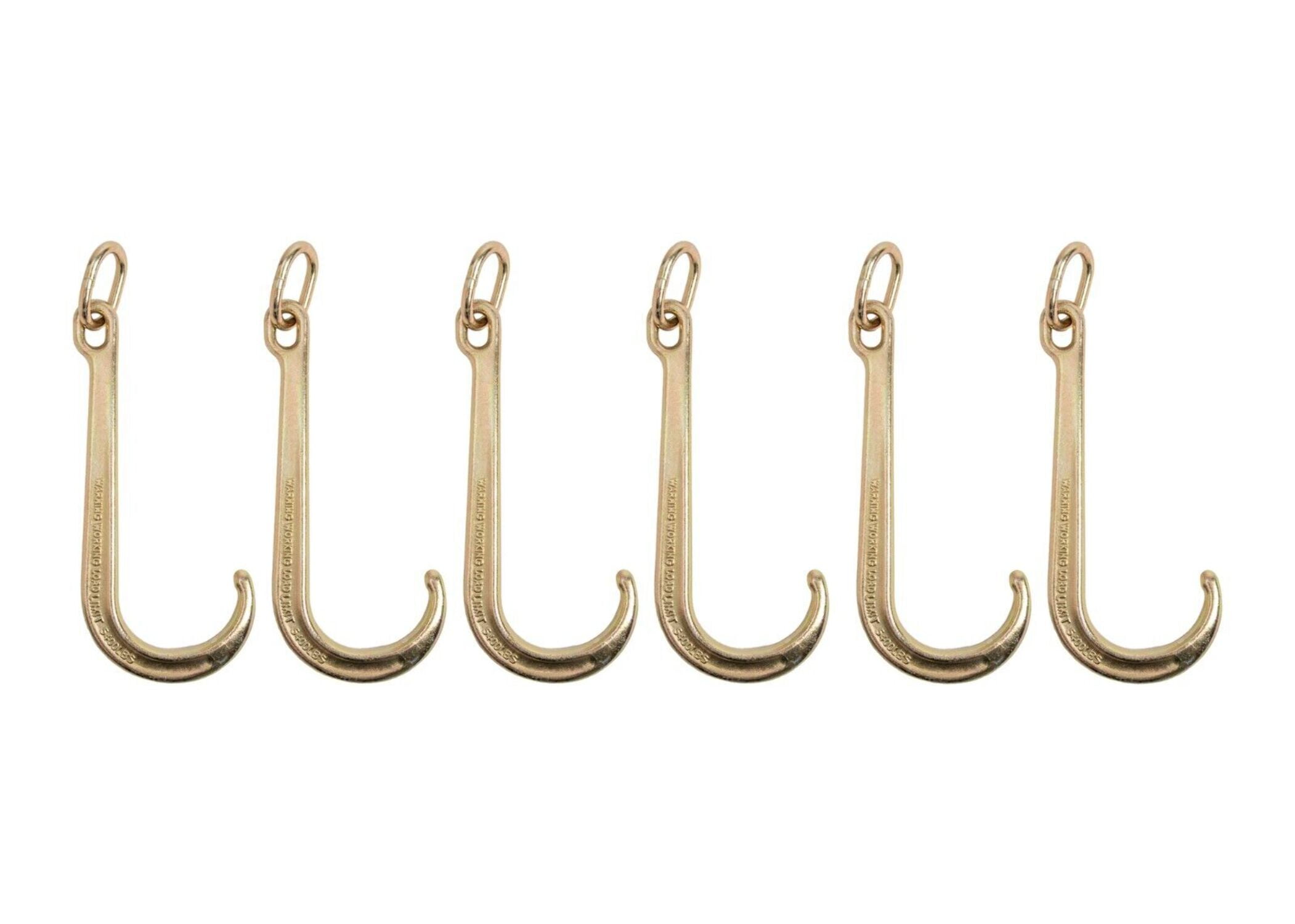 6x 15" Inch J Hook Heavy Duty Grade G70 Tow Axle Wrecker Roll back ...