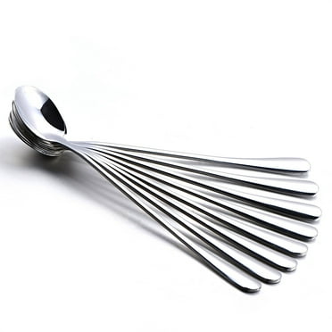 Colorful Long Handle Spoon, MDEALY 12 Pcs Stainless Steel Ellipse Style ...