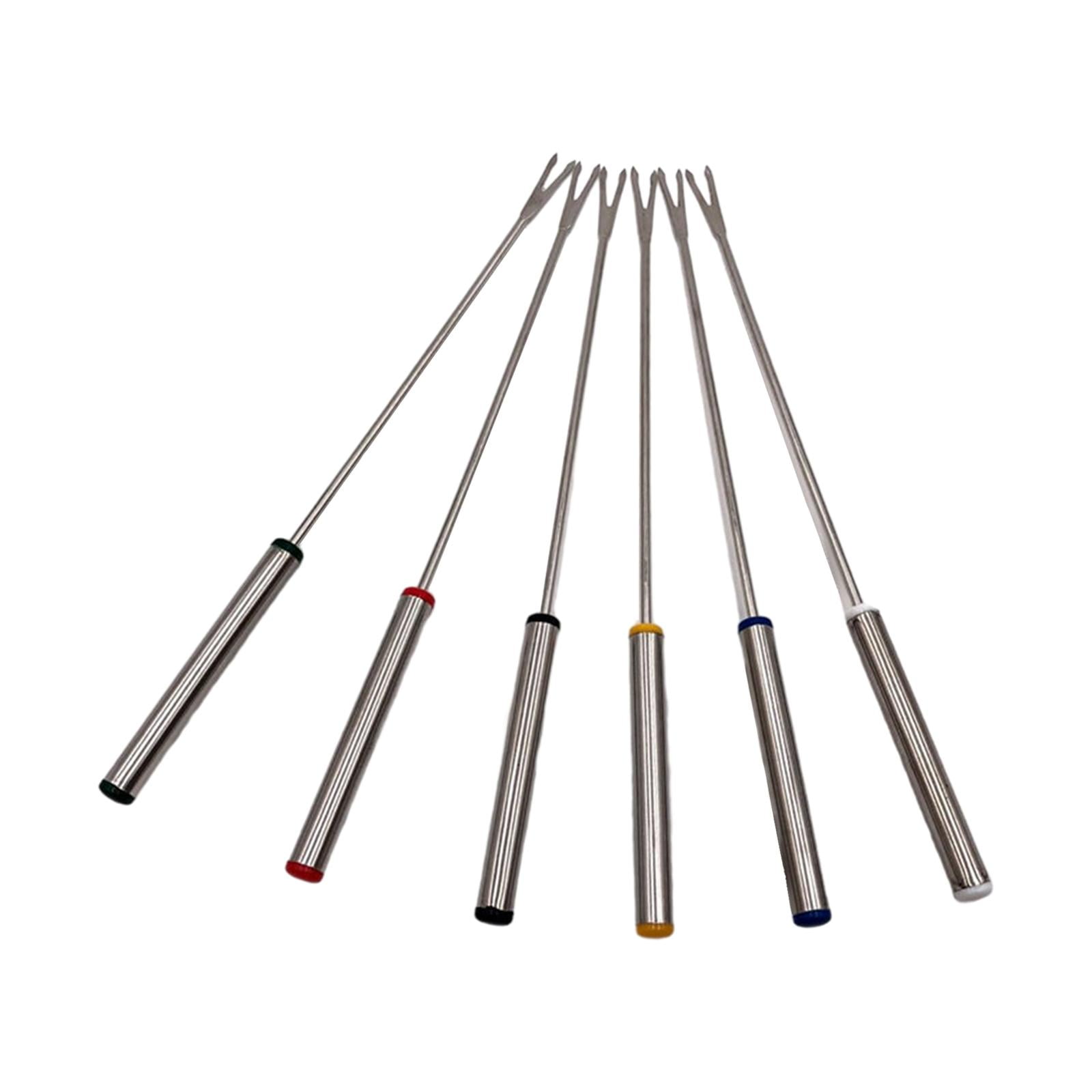 6x Barbecue Forks Hot Dog Forks Campfire Skewers for Indoor Camping ...