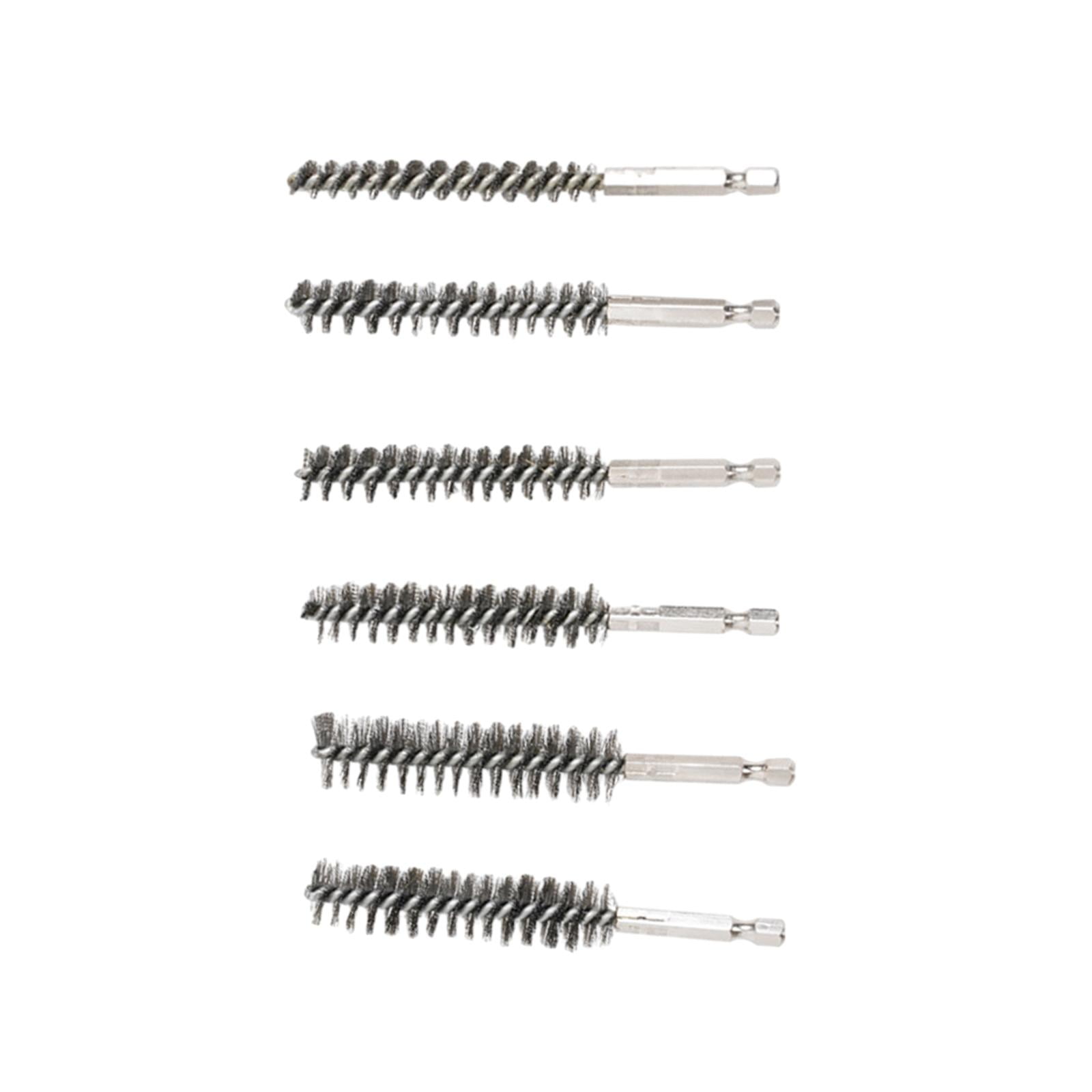6x Bore Cleaning Brush, Tube Brush Rust Cleaner, 8mm 10mm 12mm 15mm ...