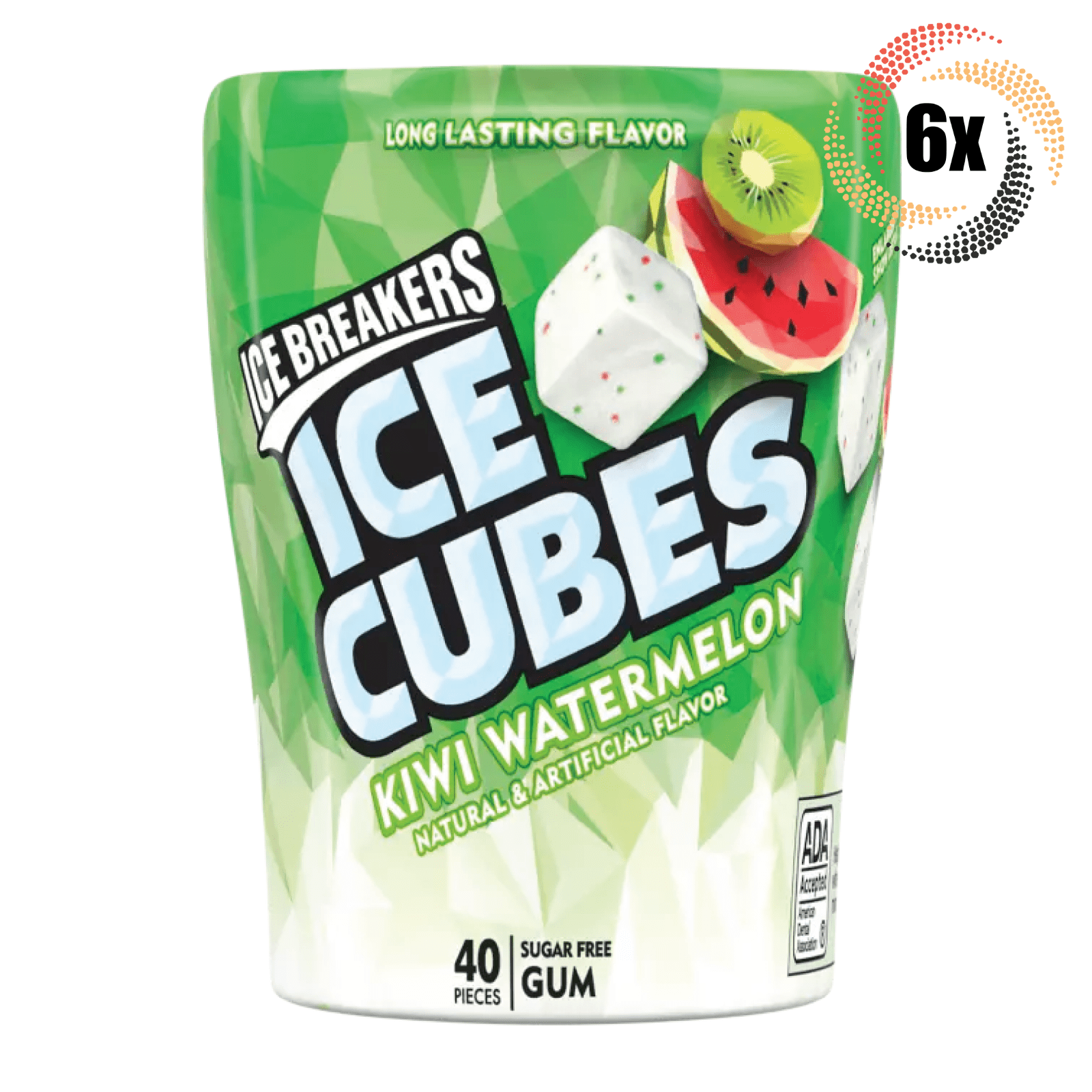 6x Bottles Ice Breakers Kiwi Watermelon Flavor Ice Cubes | 40 Pieces ...