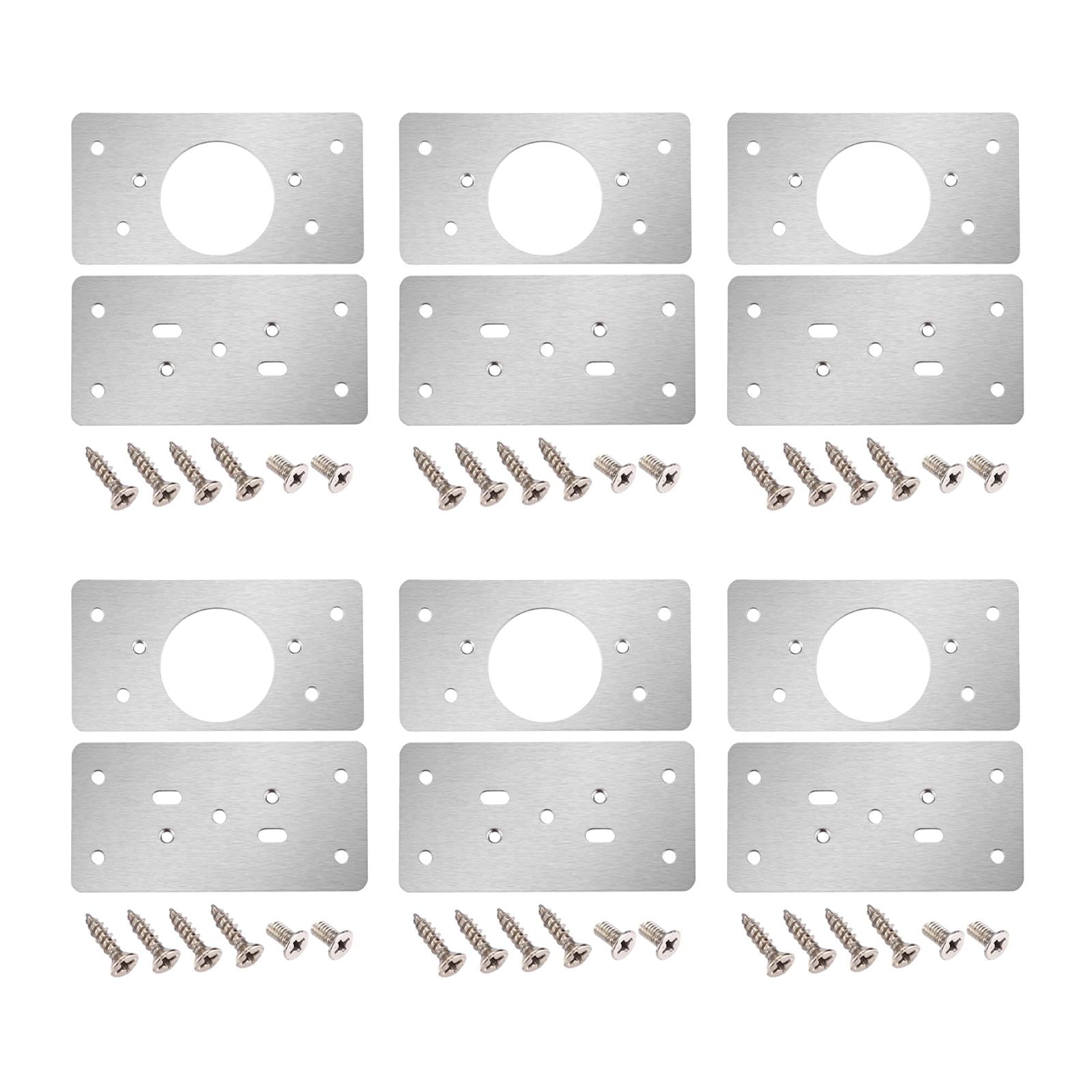 6x Cabinet Hinge Repair Kits Hinges Fixing Plates with Screws Kitchen ...
