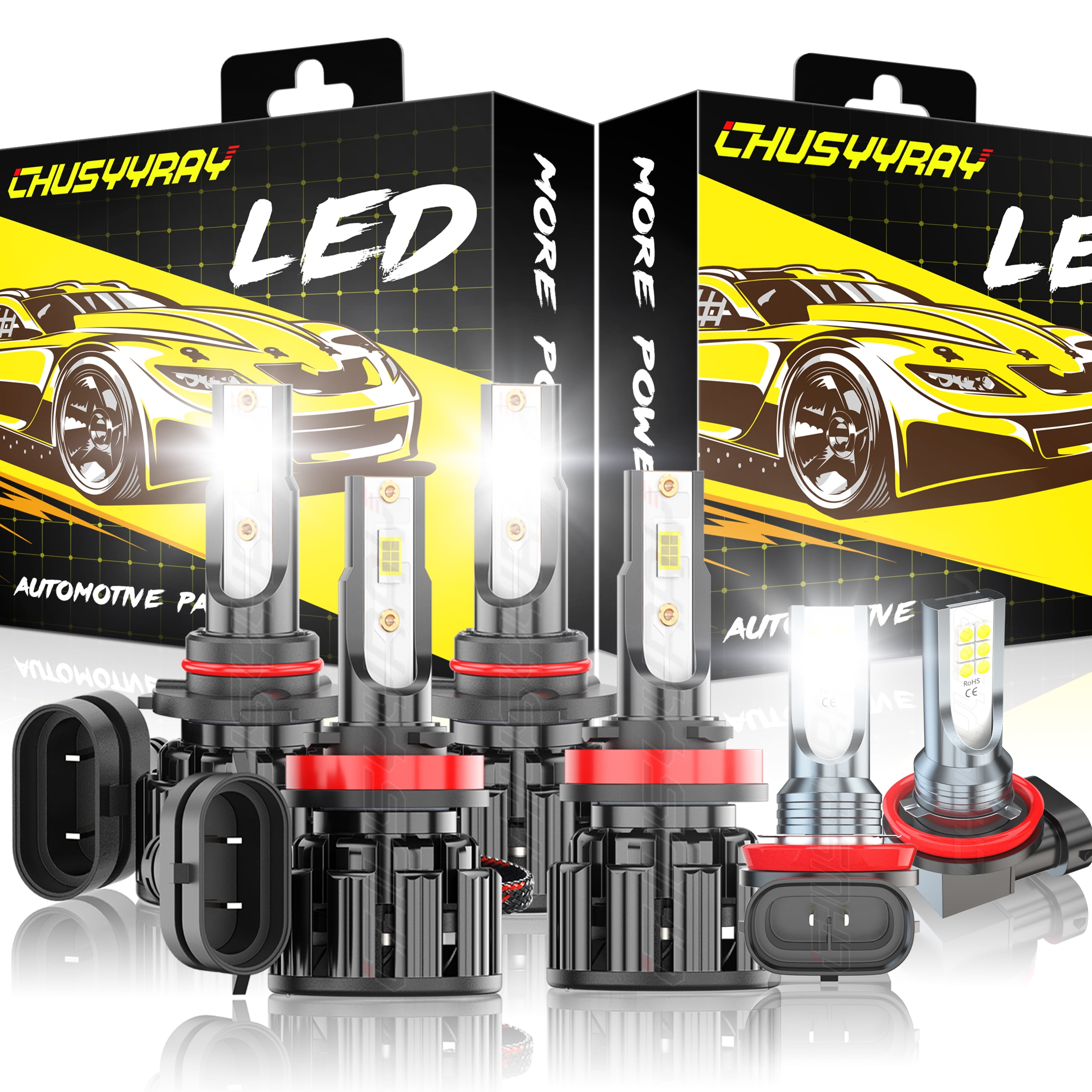 6x Car LED Lights For Toyota Prius 2010 2011 Headlight + Fog Light ...