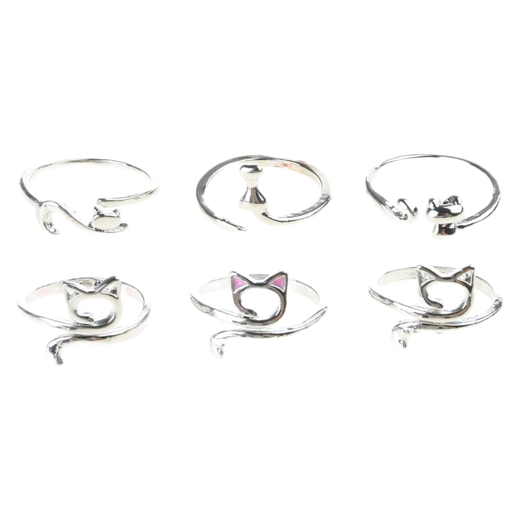 6x Cats Ear Crochet Rings Adjustable Crochet Tension Rings Crochet Loop ...