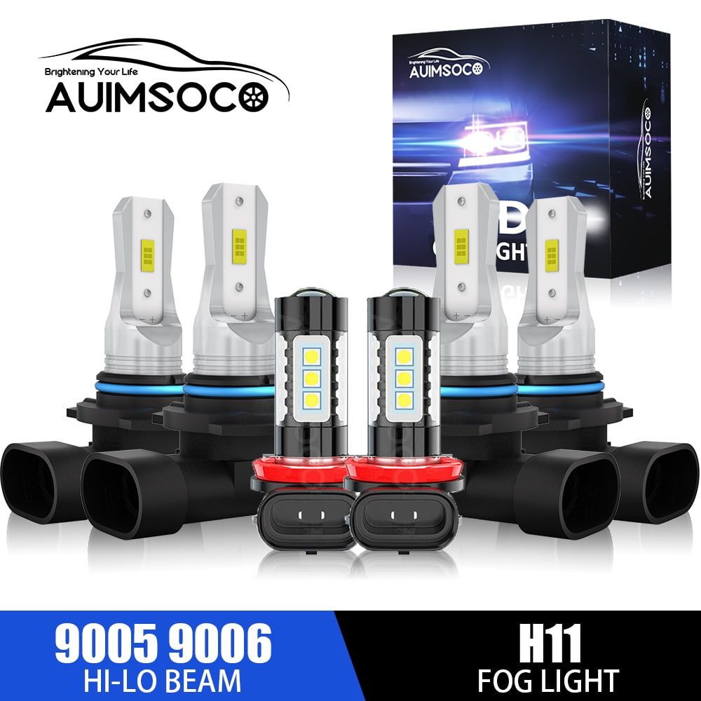 6x Combo 9005 9006 H11 LED Headlight Fog Light Bulbs For Honda Civic ...
