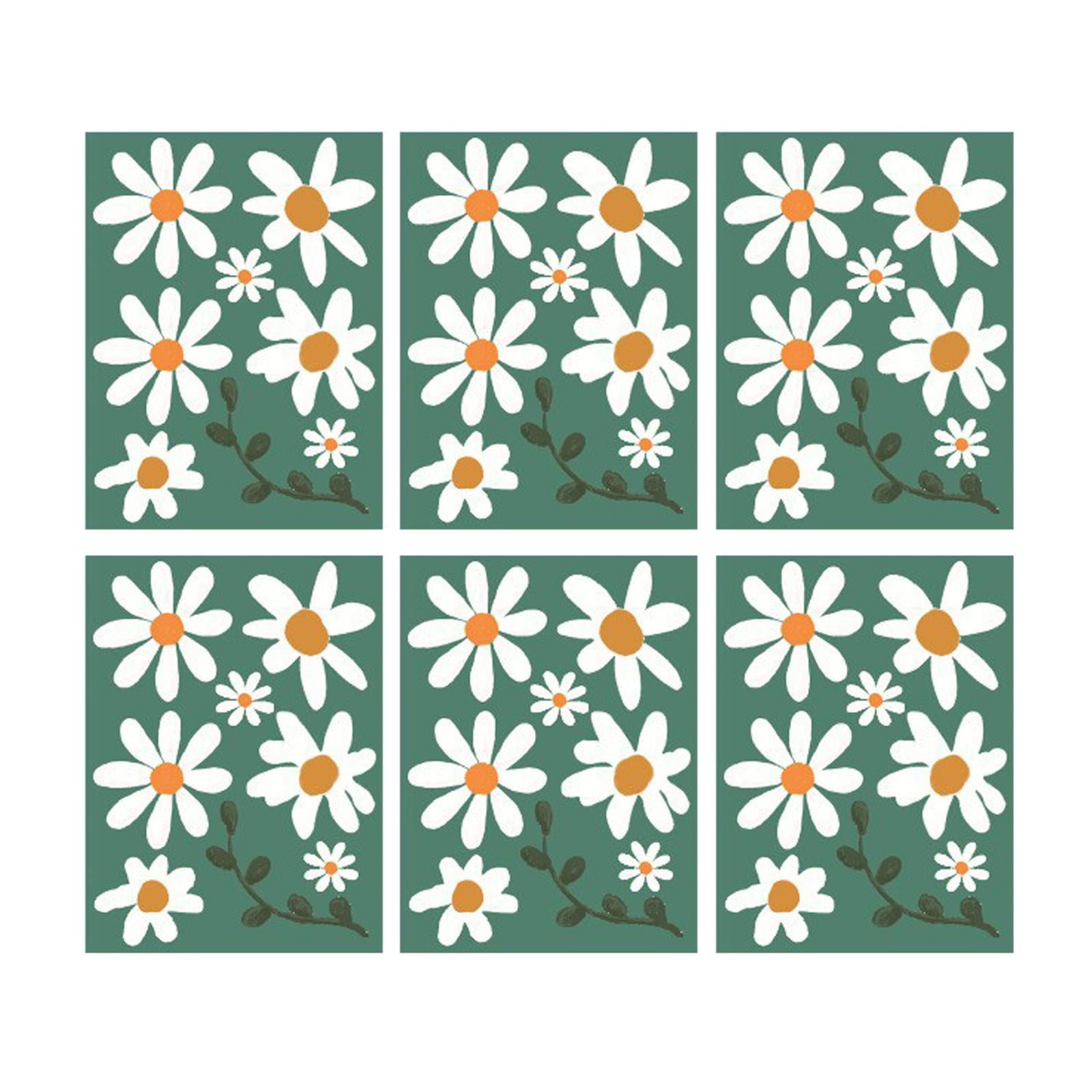 6x Cute Daisy Decals, Peel and paste Sticker Mural Window Daisy ...