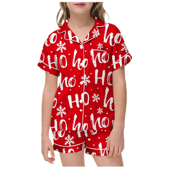 6x Fall Pajamas Girls Cute Preppy Lightweight Red Wine Glass Pattern ...