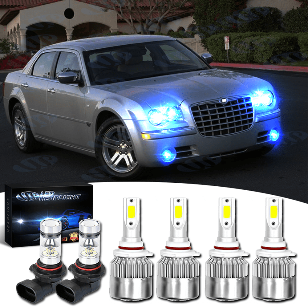 AlexTong 6 Ice Blue 8000K LED Headlight Conversion Kit, Hi/Lo and Fog ...