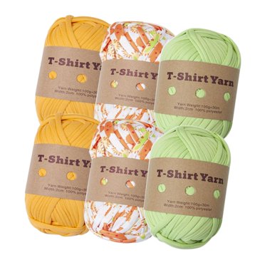 6x Knitting Yarn Spaghetti Yarn Carpet Yarn T-shirt Yarn for Rug Making ...