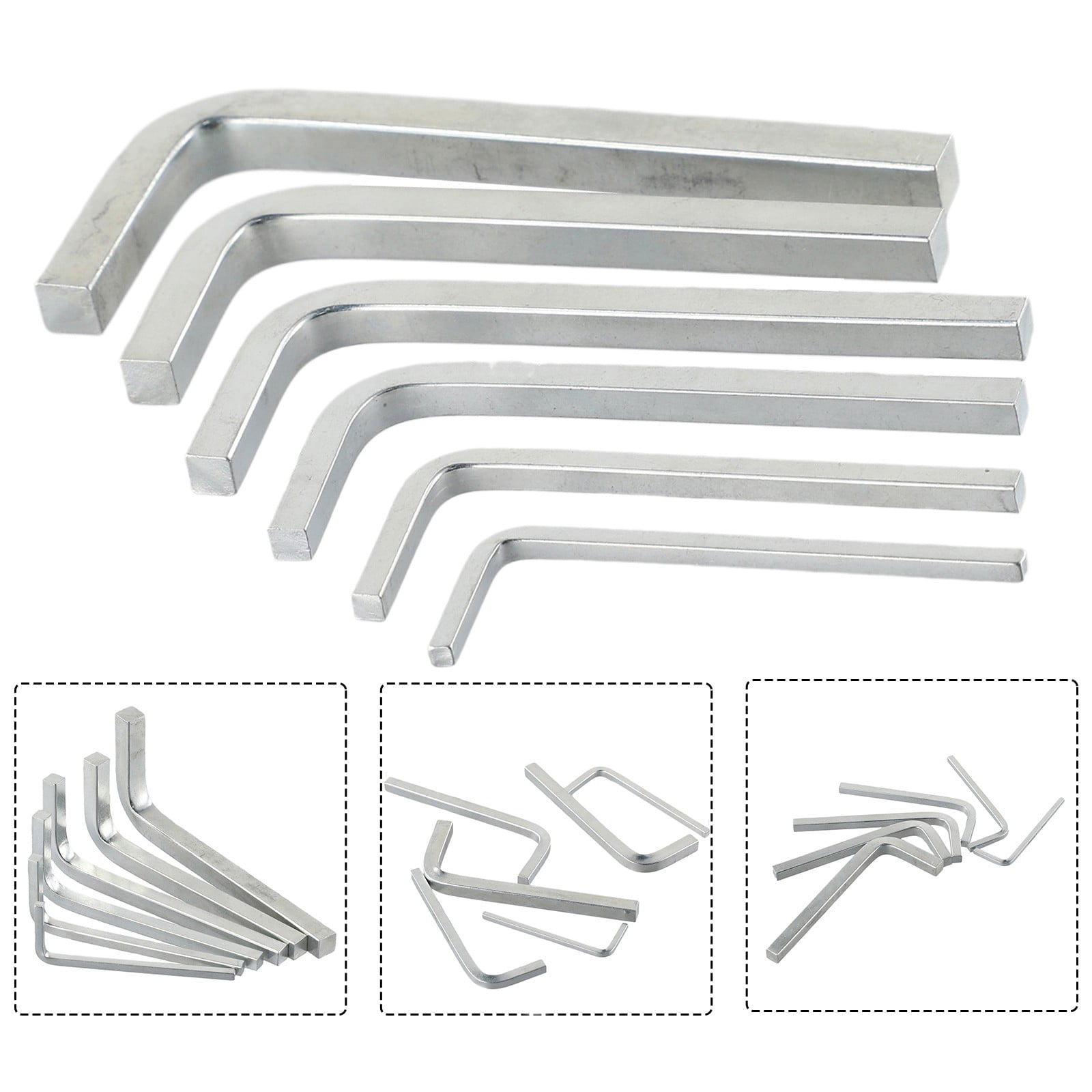 6x L-Shape Square Head Wrench Square Key 4 Point Wrench Screwdriver 3 ...