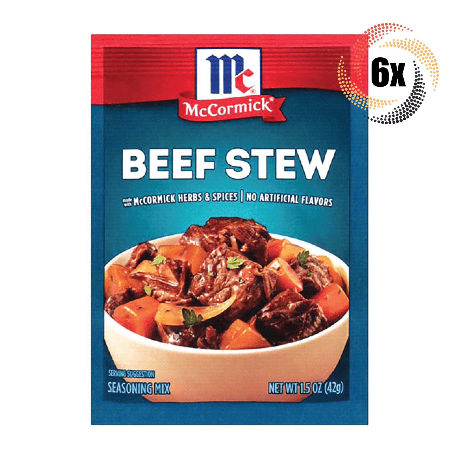 6x Packs McCormick Beef Stew Seasoning Mix No Artificial Flavors 1.5oz ...