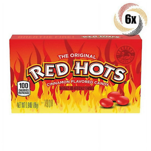 Original Red Hots Cinnamon Candy, 6 Packs, .9oz Each, Fast & Secure ...