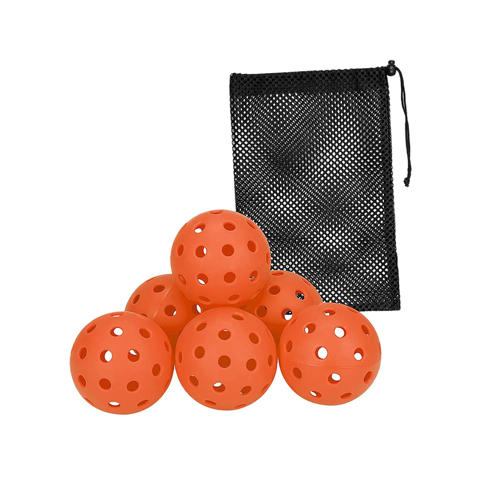 6x Pickleball Balls Official Size Ball High Elastic with Mesh Bag 74mm ...