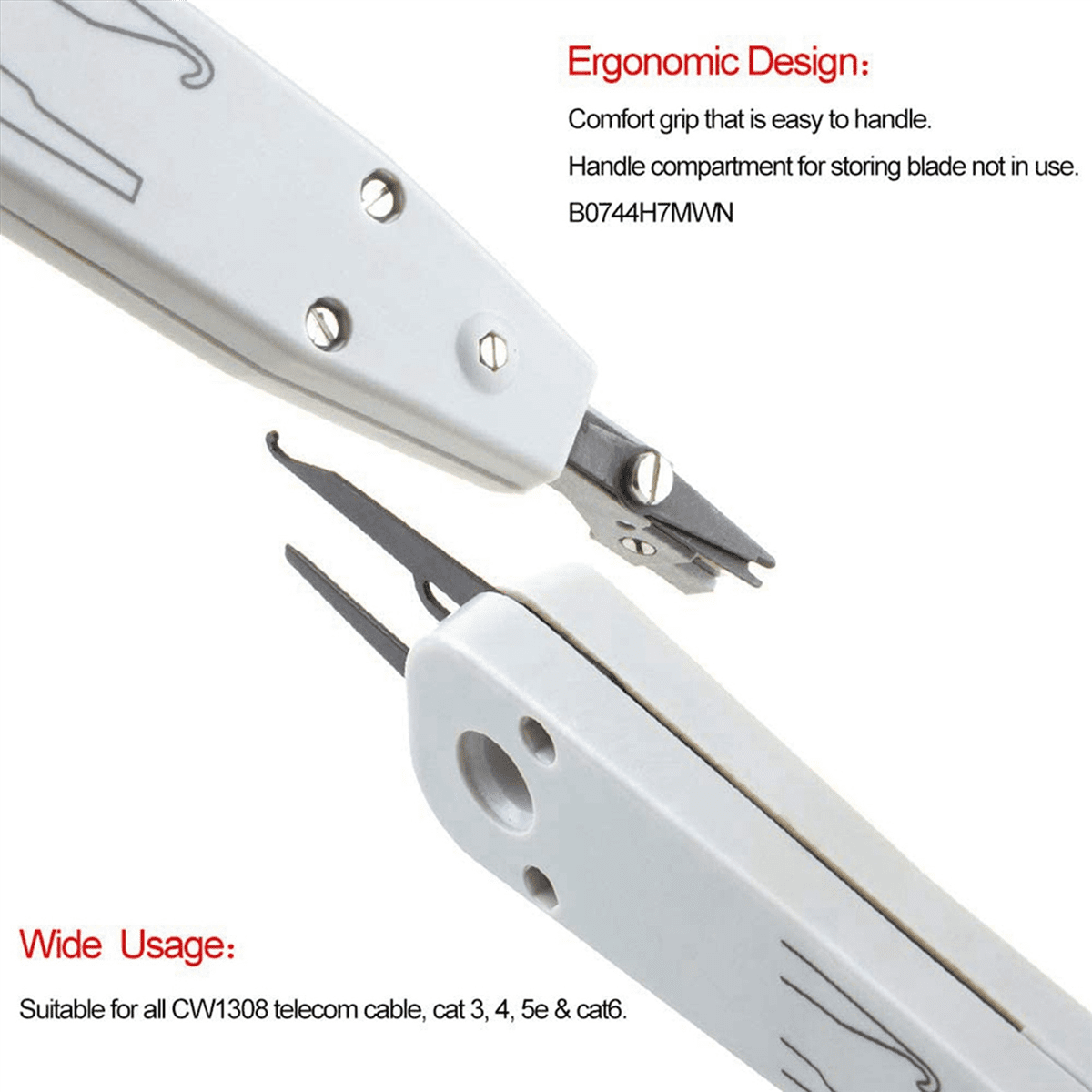 6x Punch Down Tool RJ45 RJ11 Cat5E Cat6 Network Phone Cable Socket ...