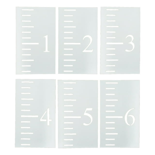 6x Rustic Scale Ruler Stencil Growth Chart Stencil Template for ...