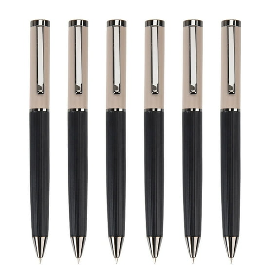 6x/Set Black Ink Ballpoint Pen 1.0mm Metal Ballpoint Pen Smooth Writing ...