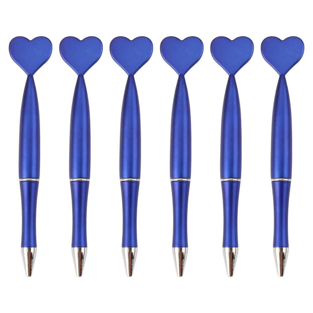 6x/Set Heart Shaped Ballpoint Pens 1.0mm Writing Pens Signature Pens ...