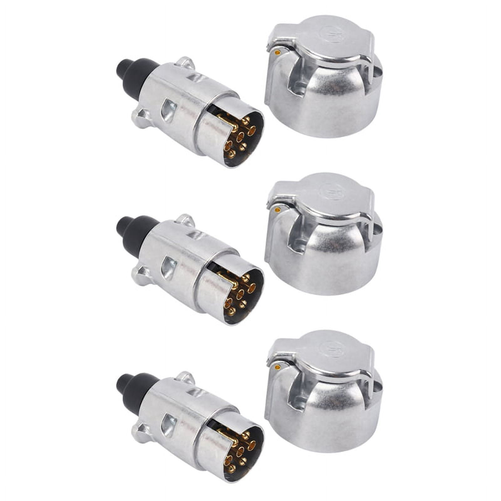 6x Trailer Accessories- 7 Pin Trailer Plug 12V Rv Sockets Towbar Towing ...