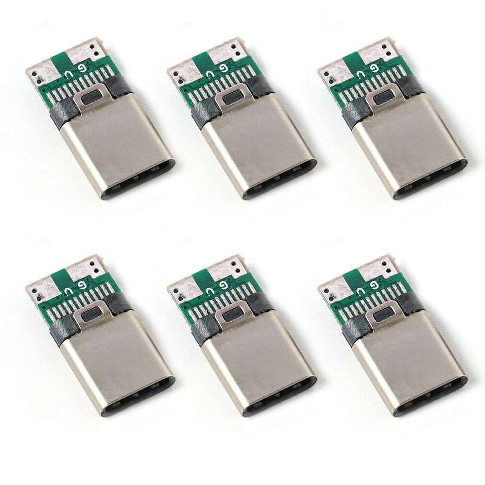 6x USB 3.1 Type C Male DIY Solder Cable Plug Connector Z7J1 Socket ...