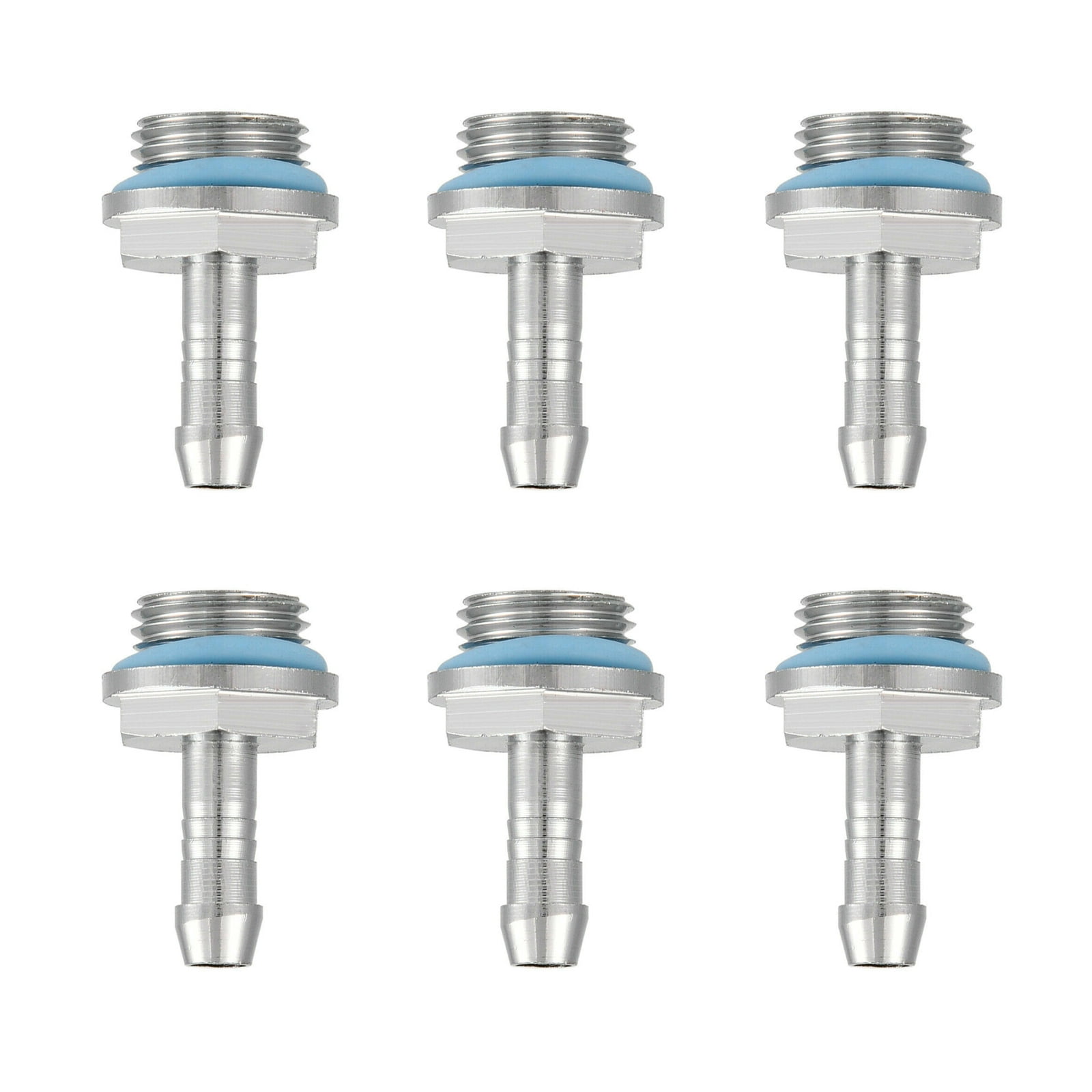 6x Water Cooling System Barb Fittings Chrome Plated Brass, Waterproof ...