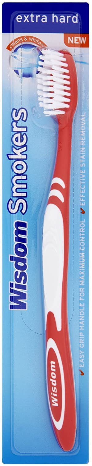 6x Wisdom Smokers Extra Hard Brush Toothbrush (Previously Addis) by ...
