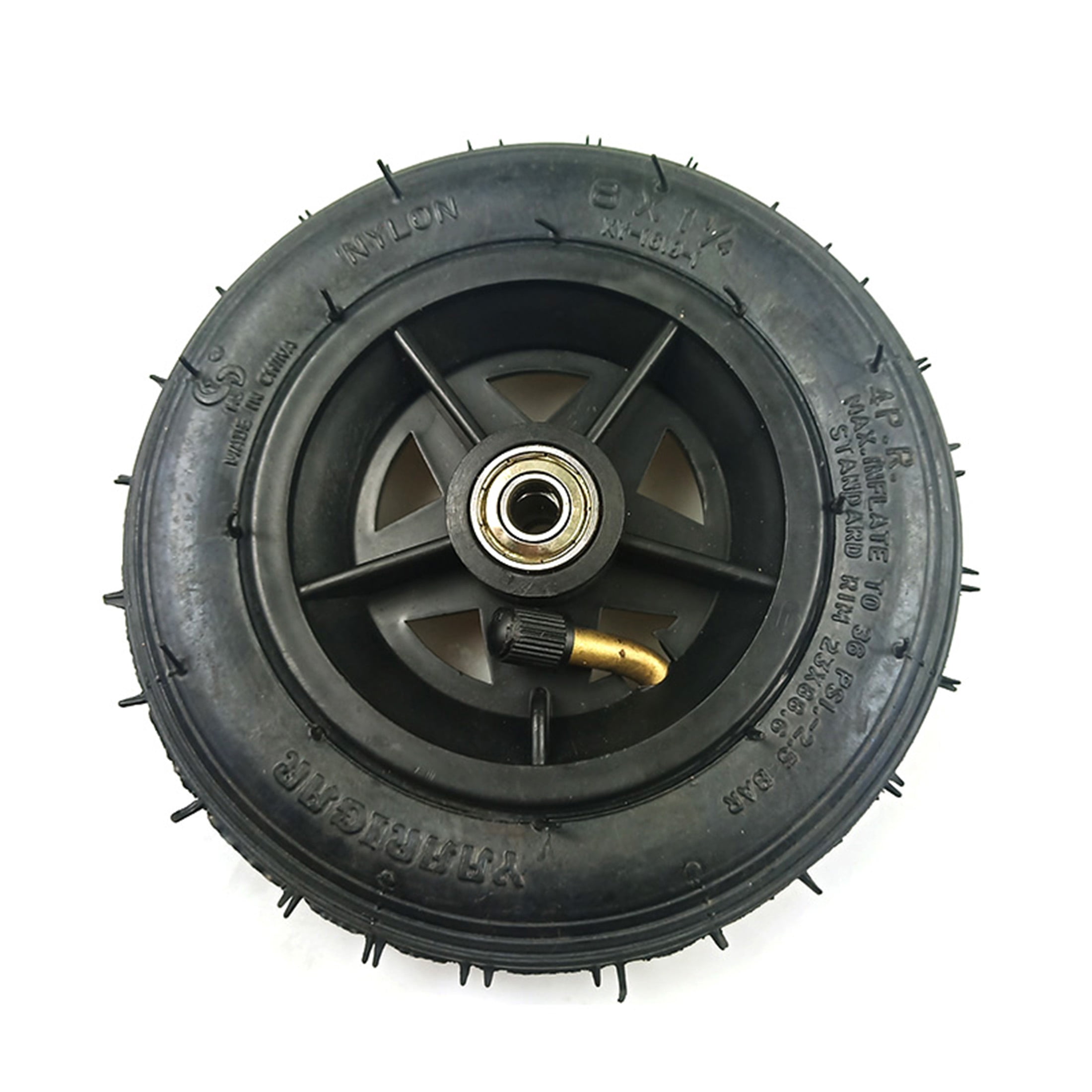 6x1 1/4 Tyre 150mm 6 Inch Wheel Hub Plastic Rim for Wheelchair ...