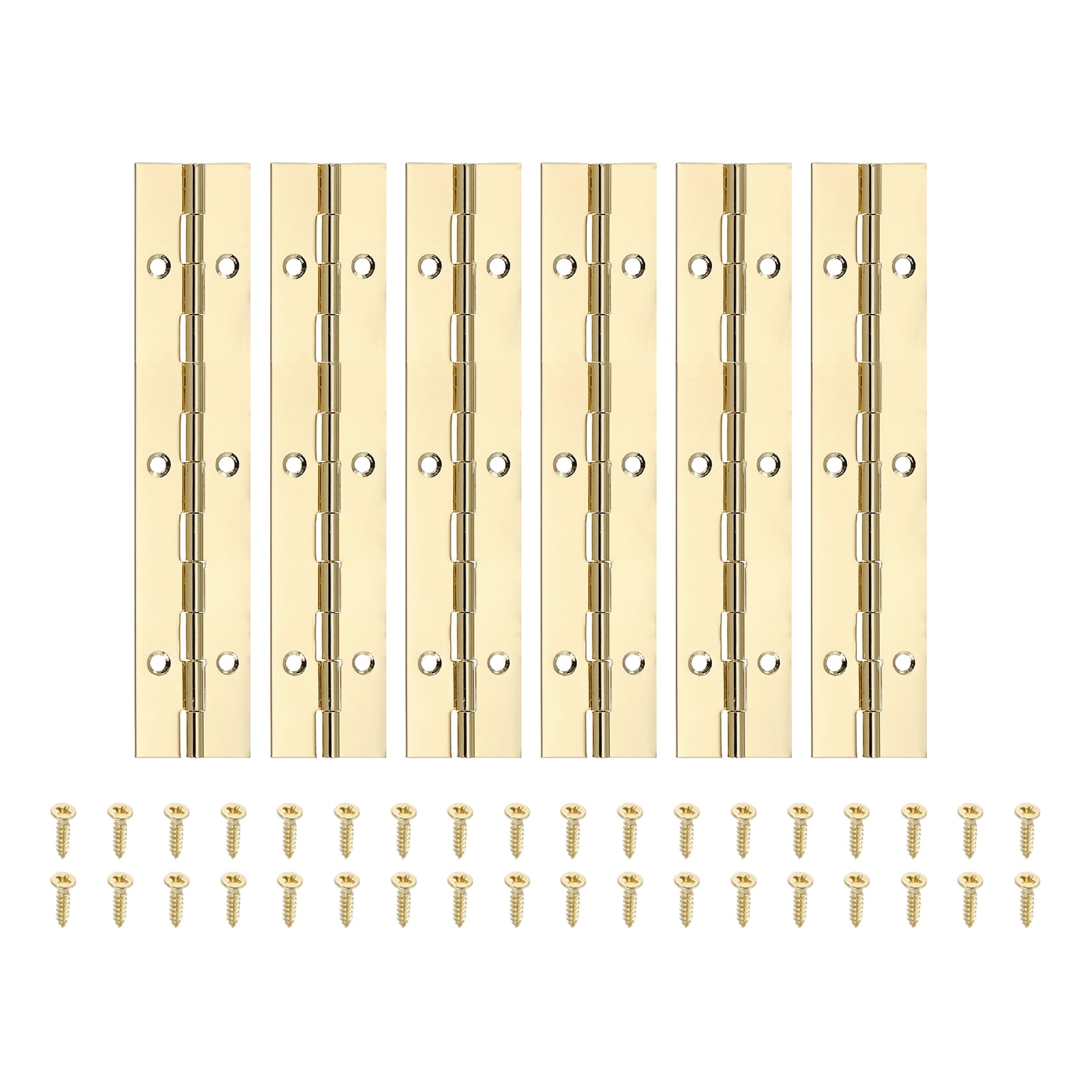 6x1.2 Inch Heavy Duty Piano Hinge, 6 Pack Continuous Hinge with Hole ...