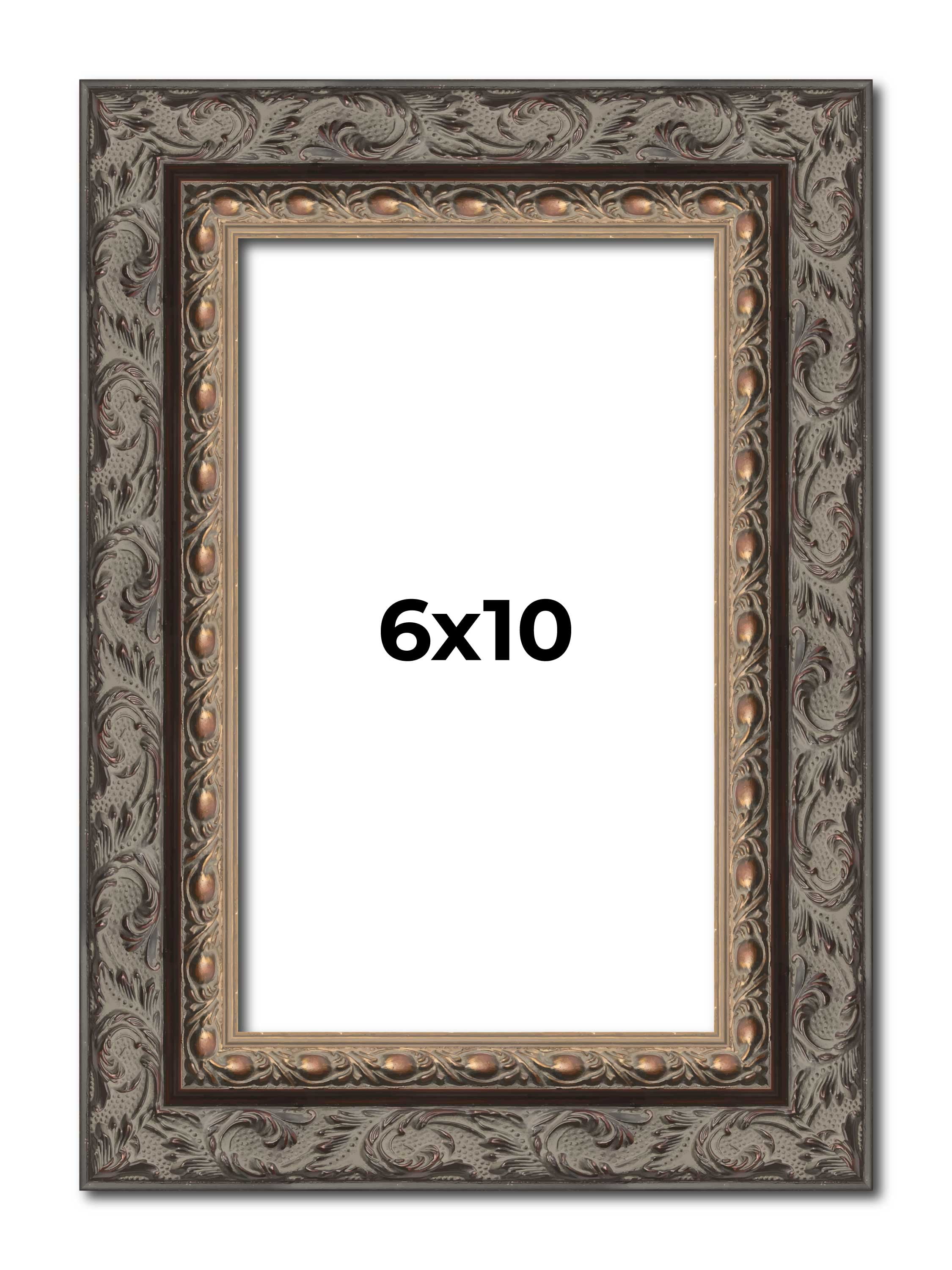 6x10 Frame Black Real Wood Picture Frame Width 2 inches | Interior ...