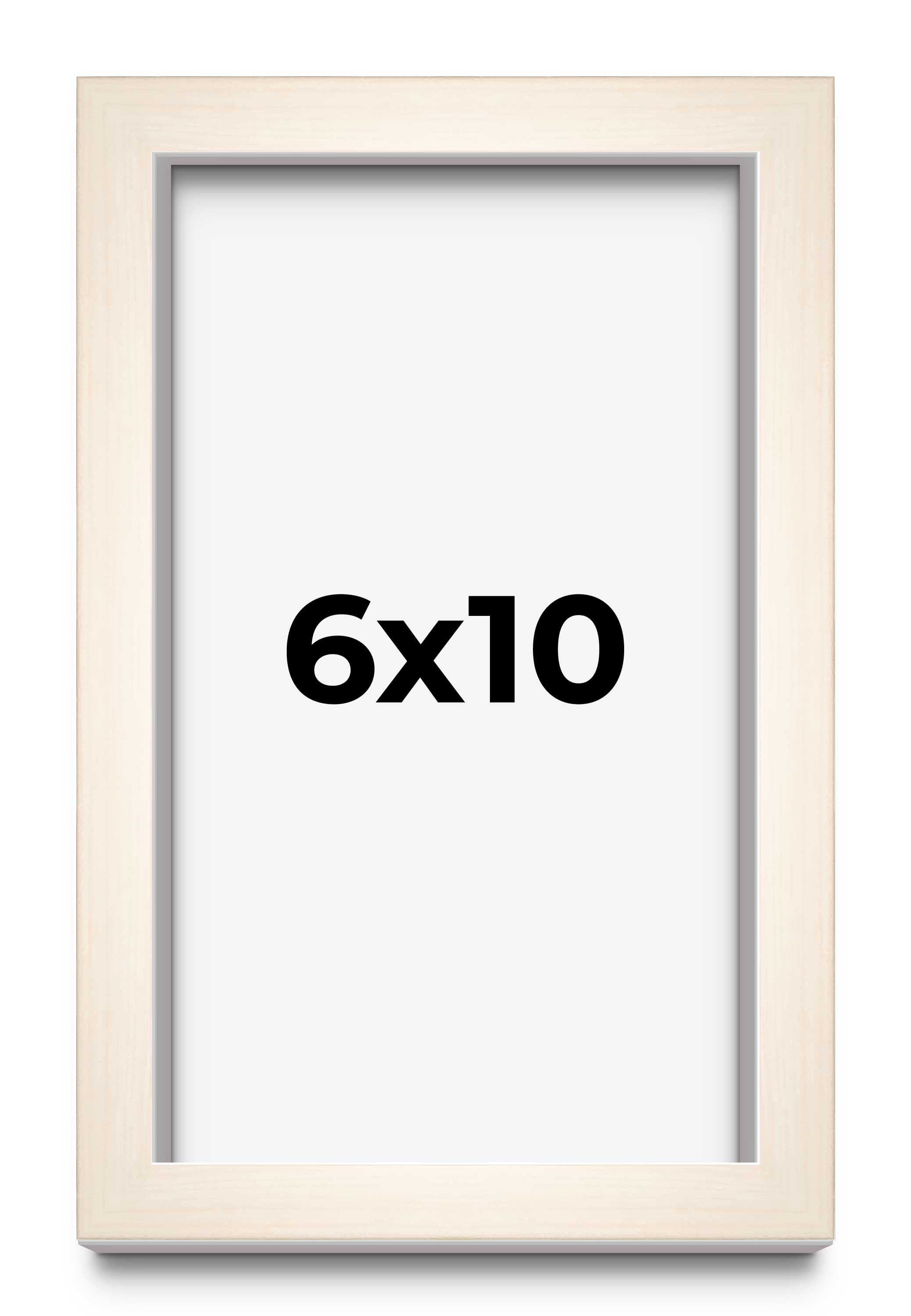 Walmart 6x10 White Wash Solid Wood Photo Frame | 0.75 Inch Moulding ...