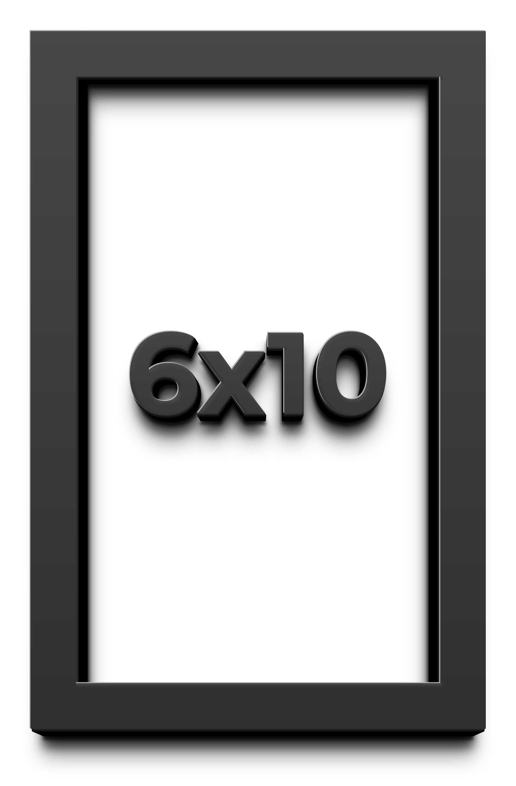6x10 Shadow Box Frame Black | 1 inches Deep Real Wood Contemporary ...