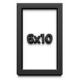 6x10 Shadow Box Frame Black | 1 inches Deep Real Wood Contemporary ...
