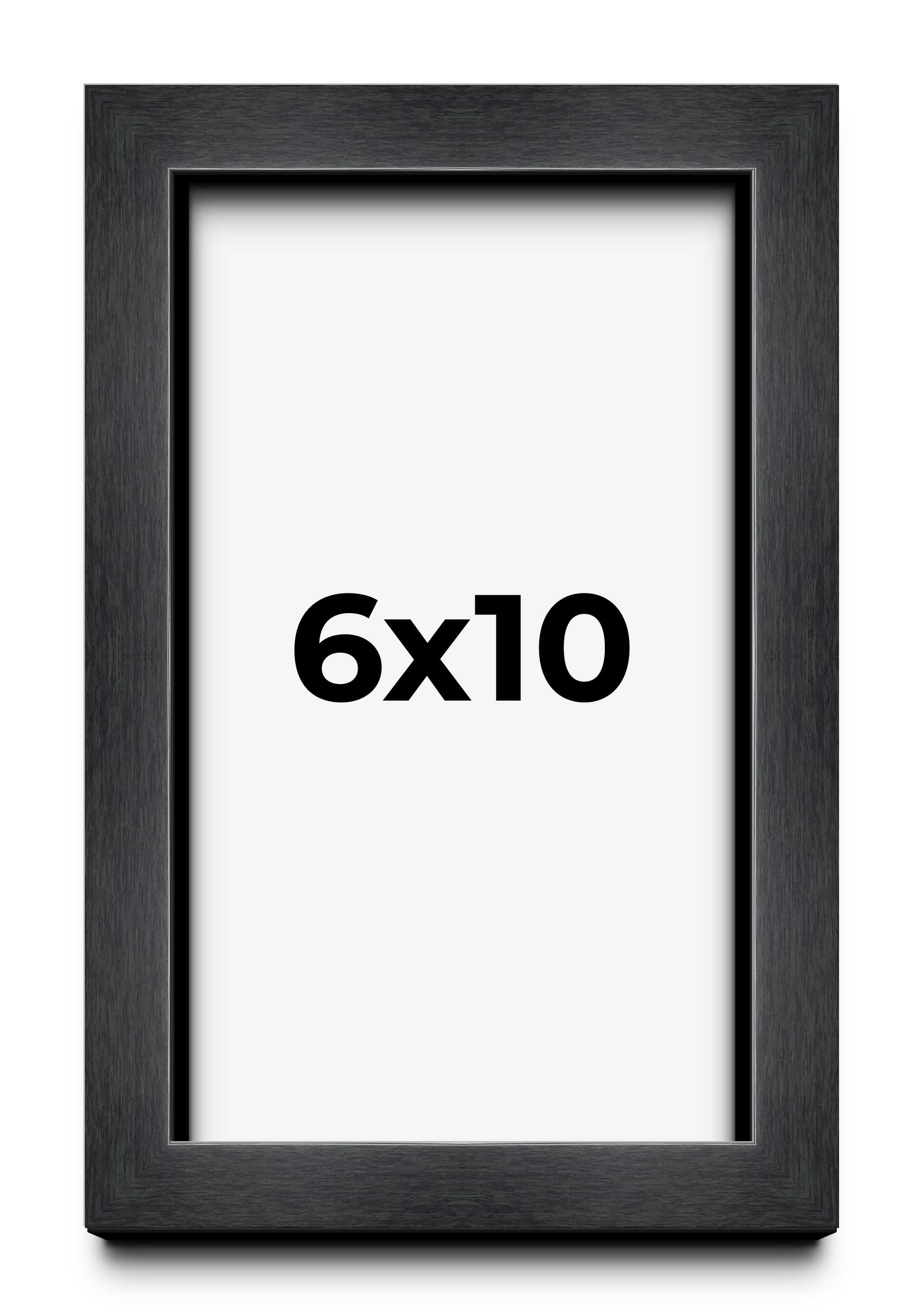 6x10 Shadow Box Frame Grey Charcoal Black | 0.875 Inches Deep | Solid ...