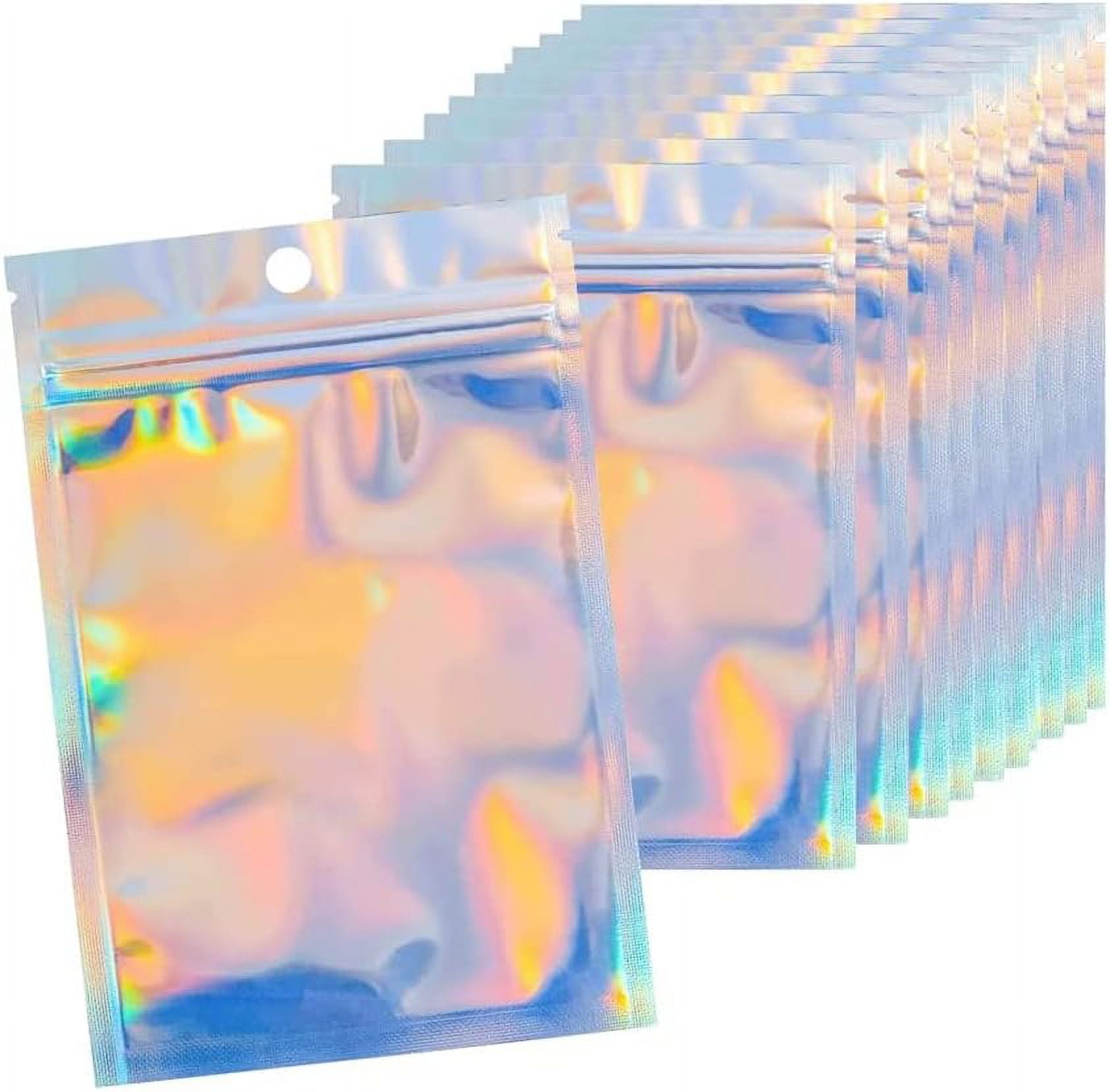 6x10cm 100 Grip Foil Ziplock Bags, Small Clear Plastic Bags, Resealable ...