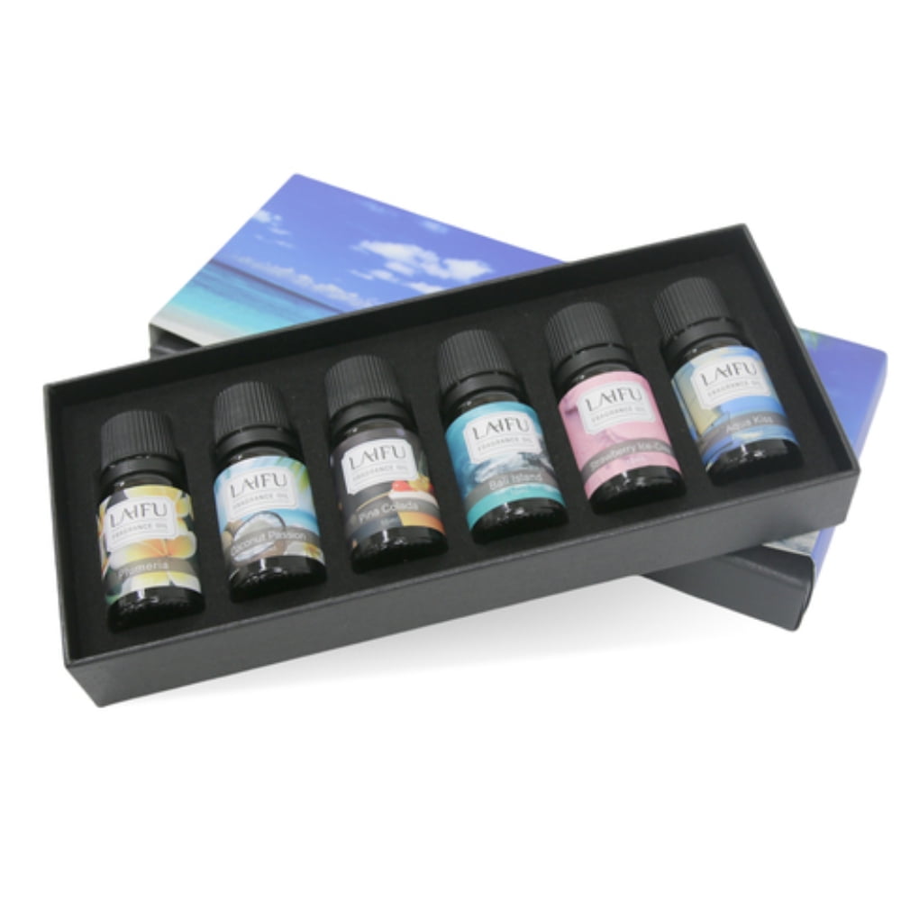 6x10ml Tropical Scent Set for Diffusers & Candles - Plumeria Coconut ...