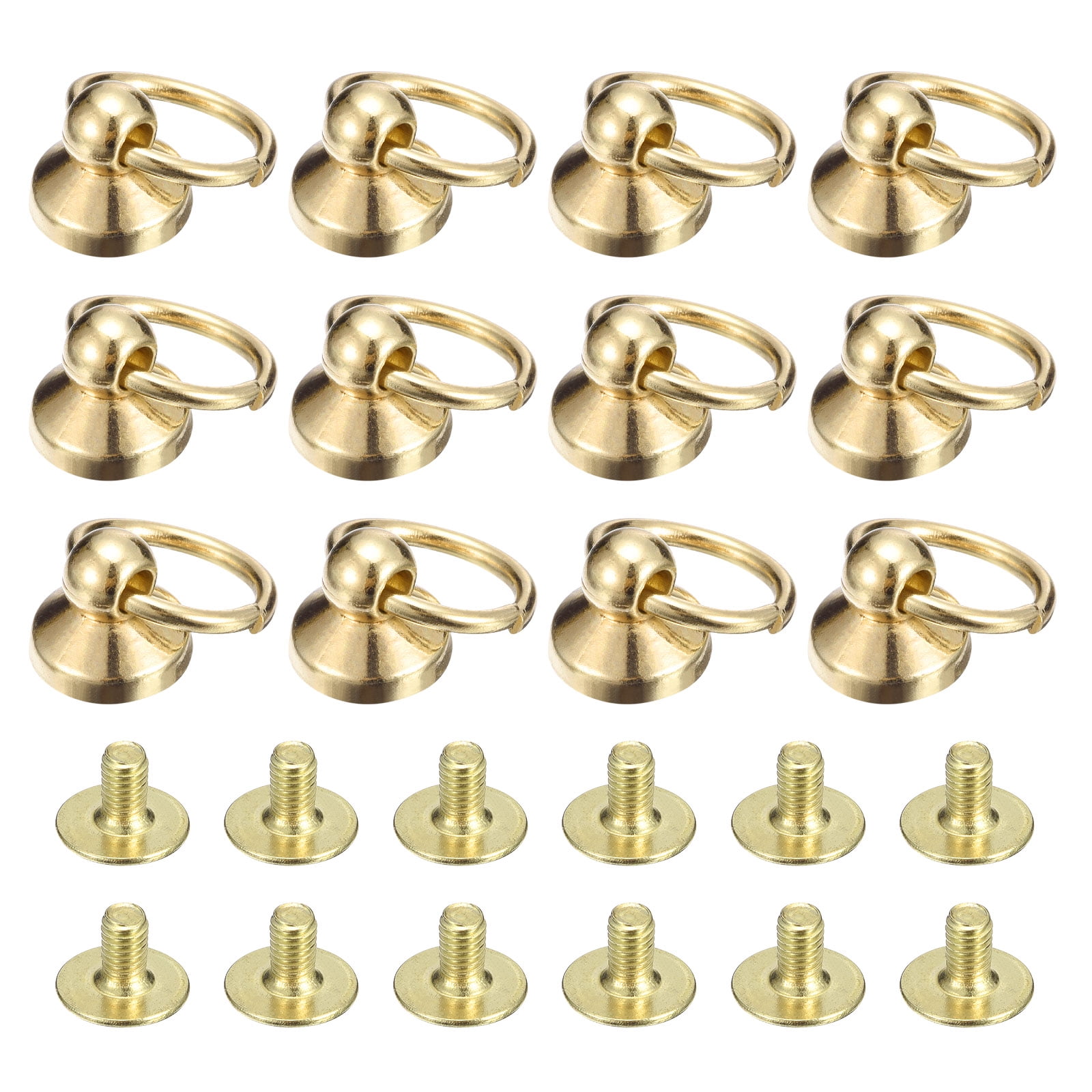 6x10mm Ball Head Stud Rivets Screw Back with O Ring, 12Pack Button ...