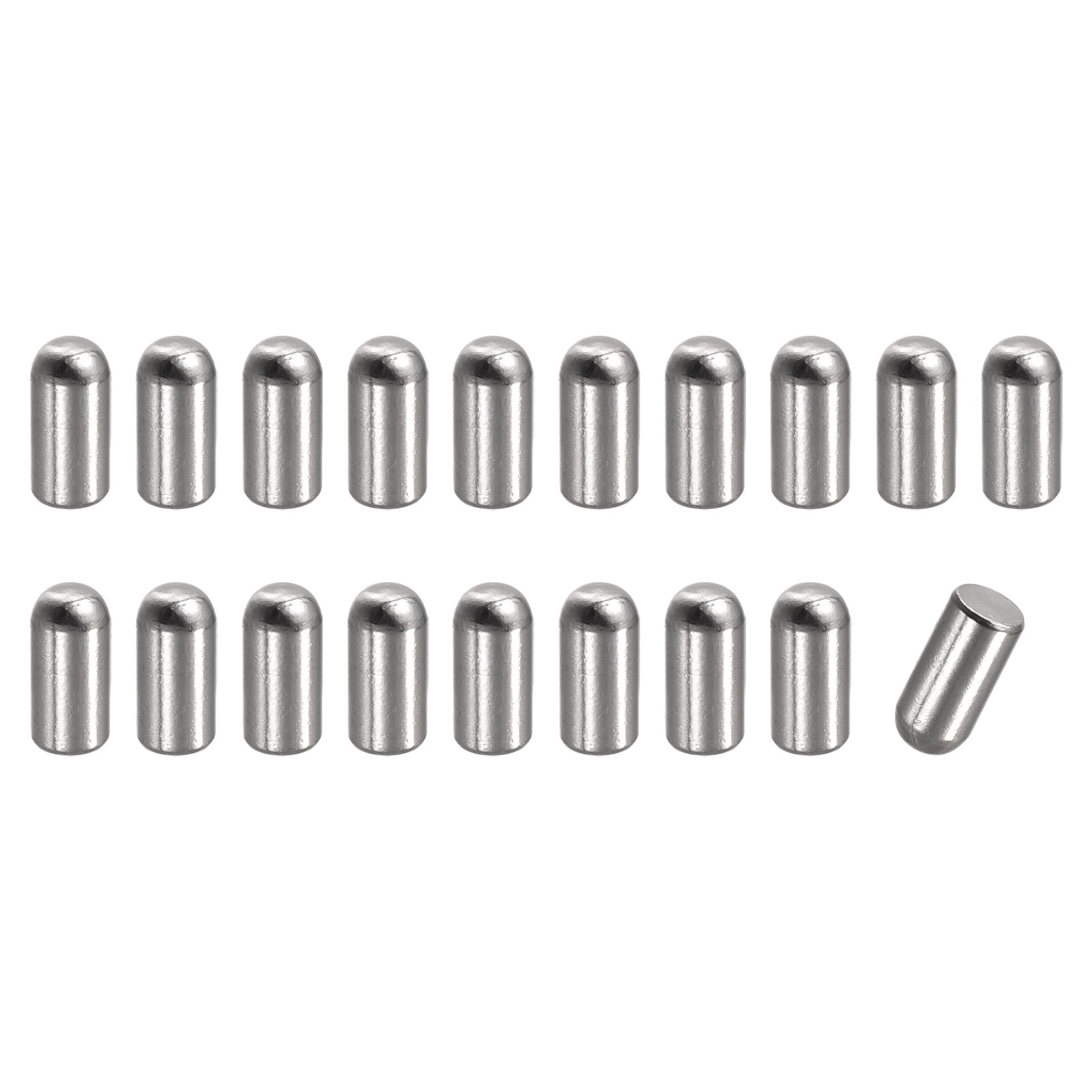 6x10mm Dowel Pins, 20 Pack Round Head Flat Chamfered End Dowel Pin ...