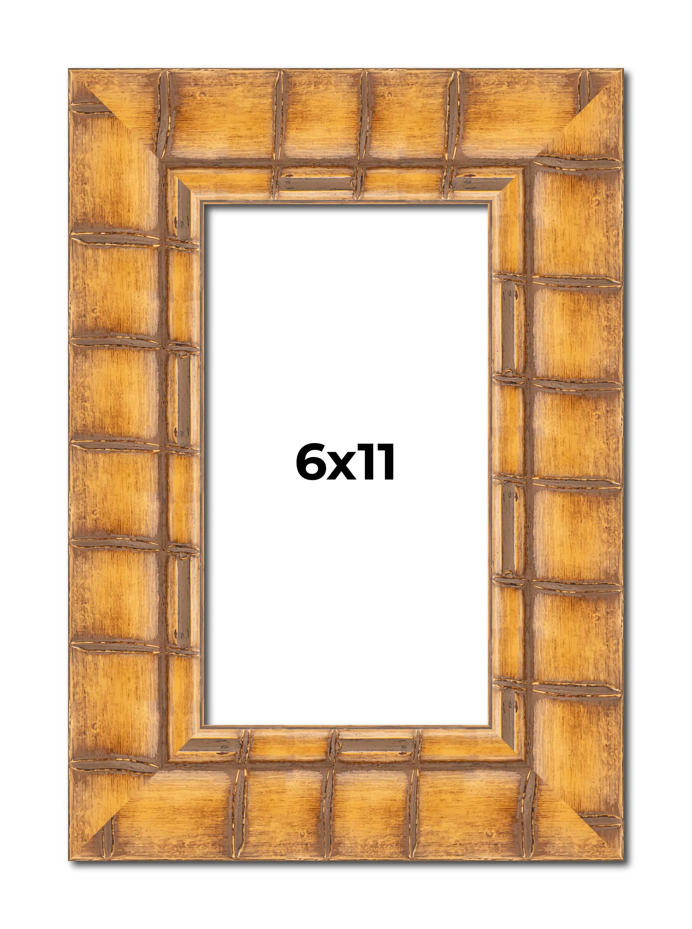 6x11 Frame Beige Real Wood Picture Frame Width 3 inches | Interior ...