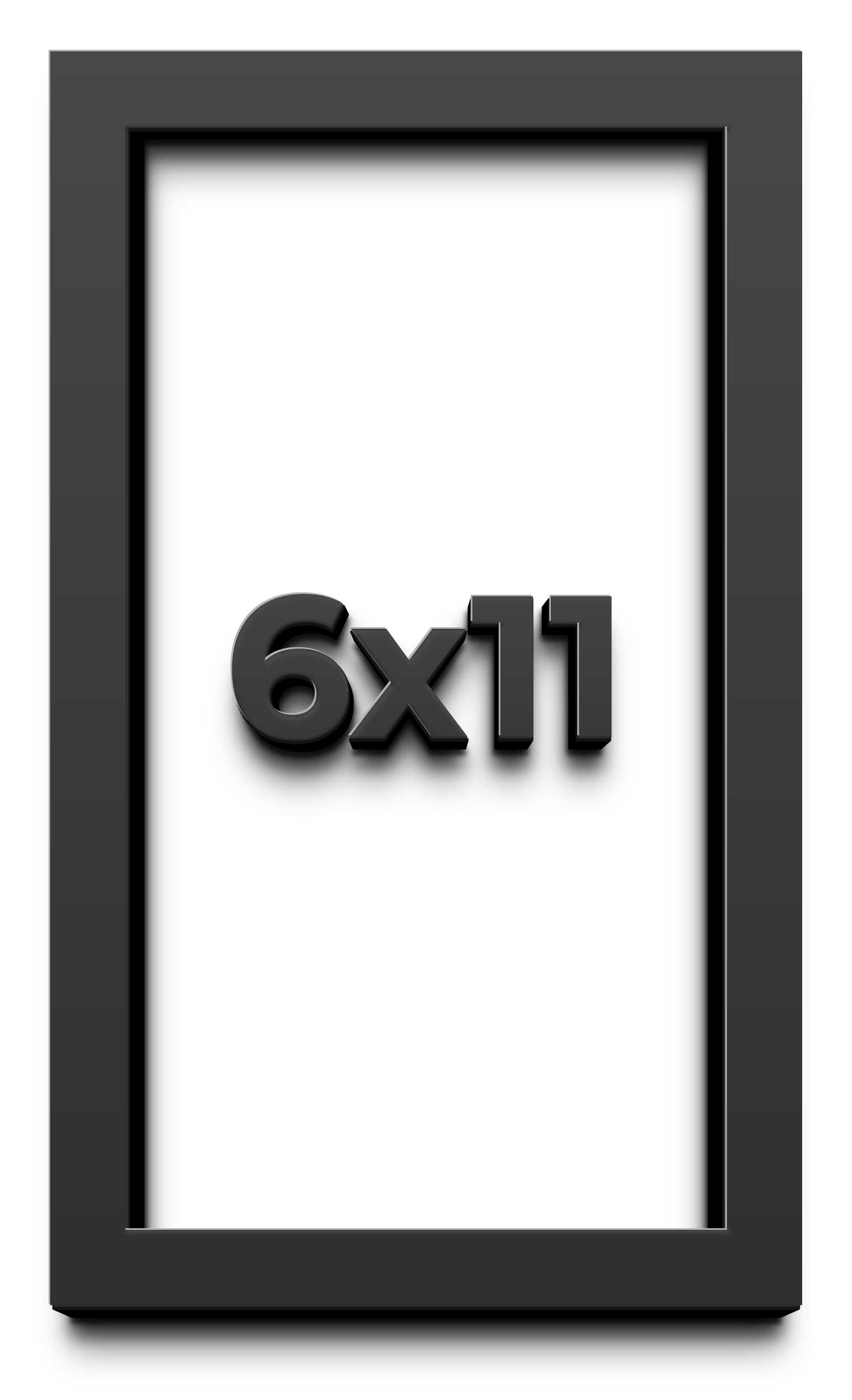 6x11 Shadow Box Frame Black | 1 inches Deep Real Wood Contemporary ...