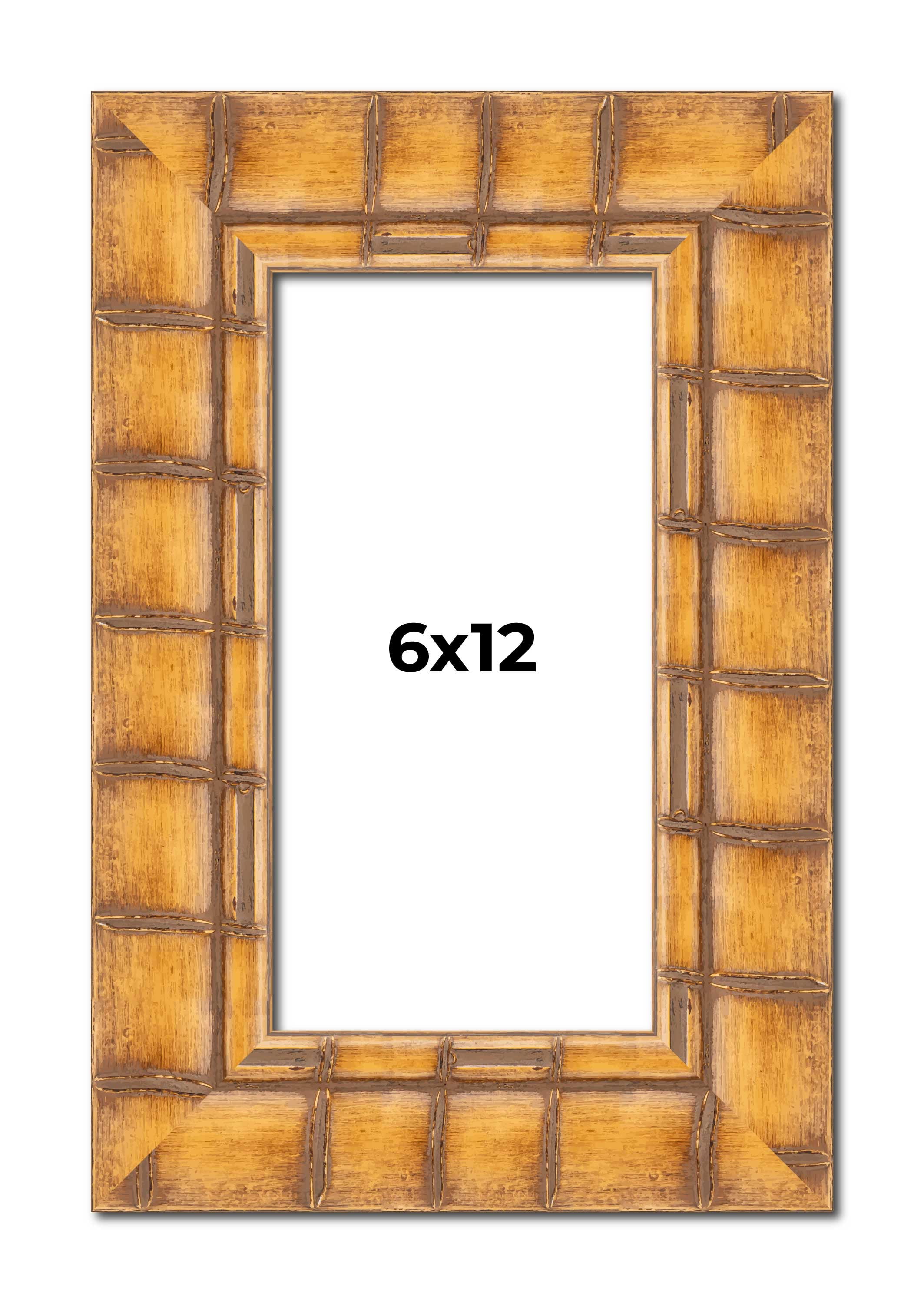 6x12 Frame Beige Real Wood Picture Frame Width 3 inches | Interior ...