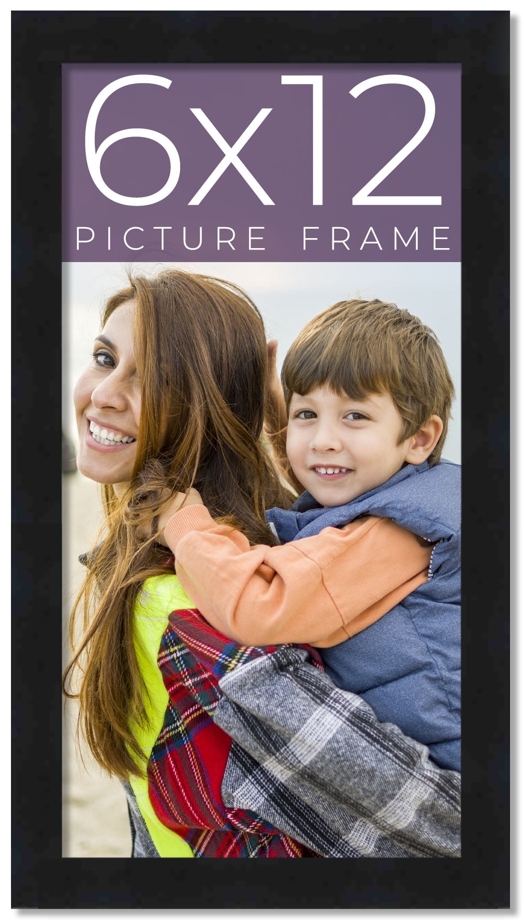 6x12 Frame Black Real Wood Picture Frame Width 0.75 inches | Interior ...