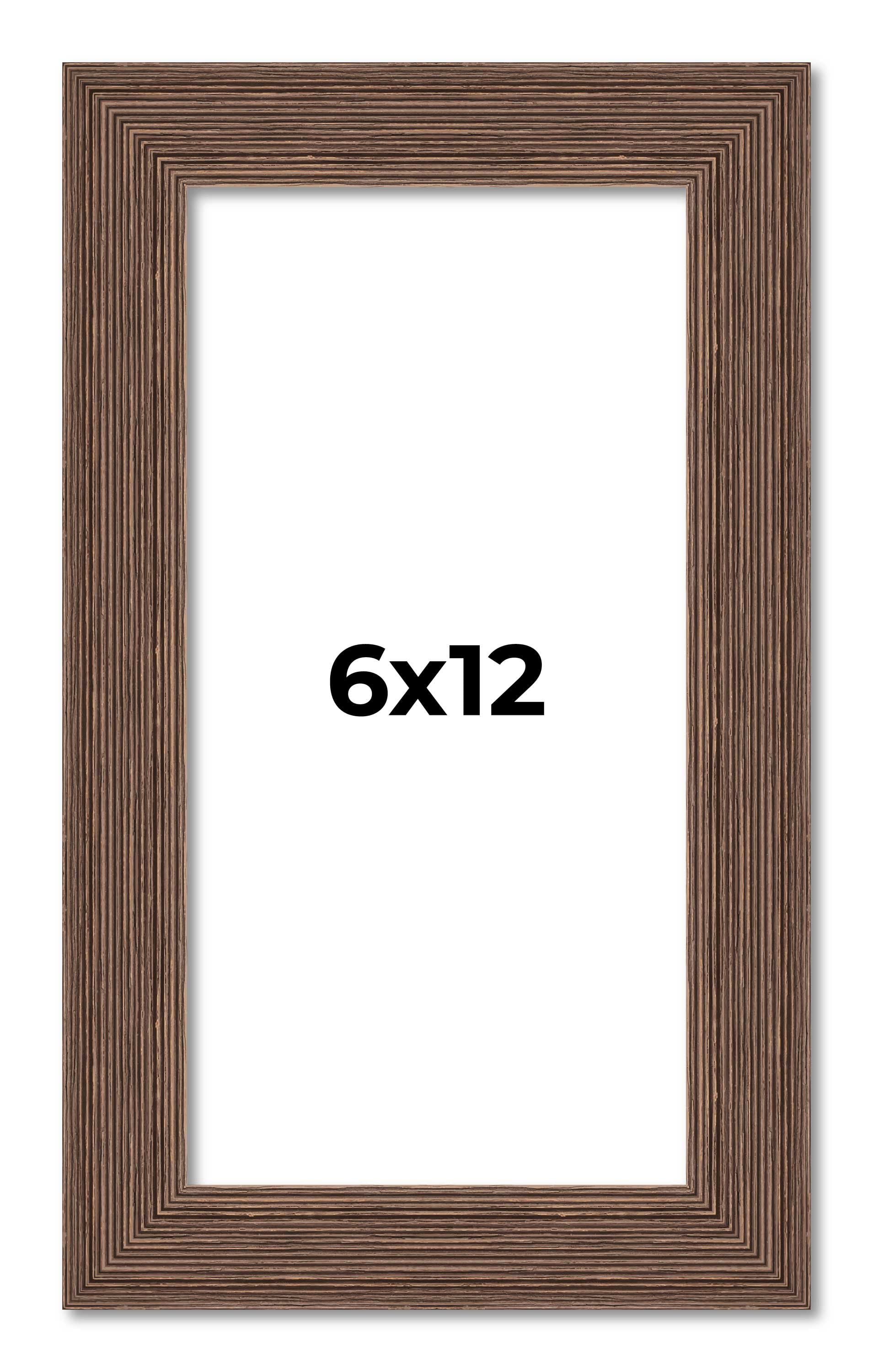 6x12 Frame Brown Distressed Barnwood Picture Frame | Rustic Farmhouse ...
