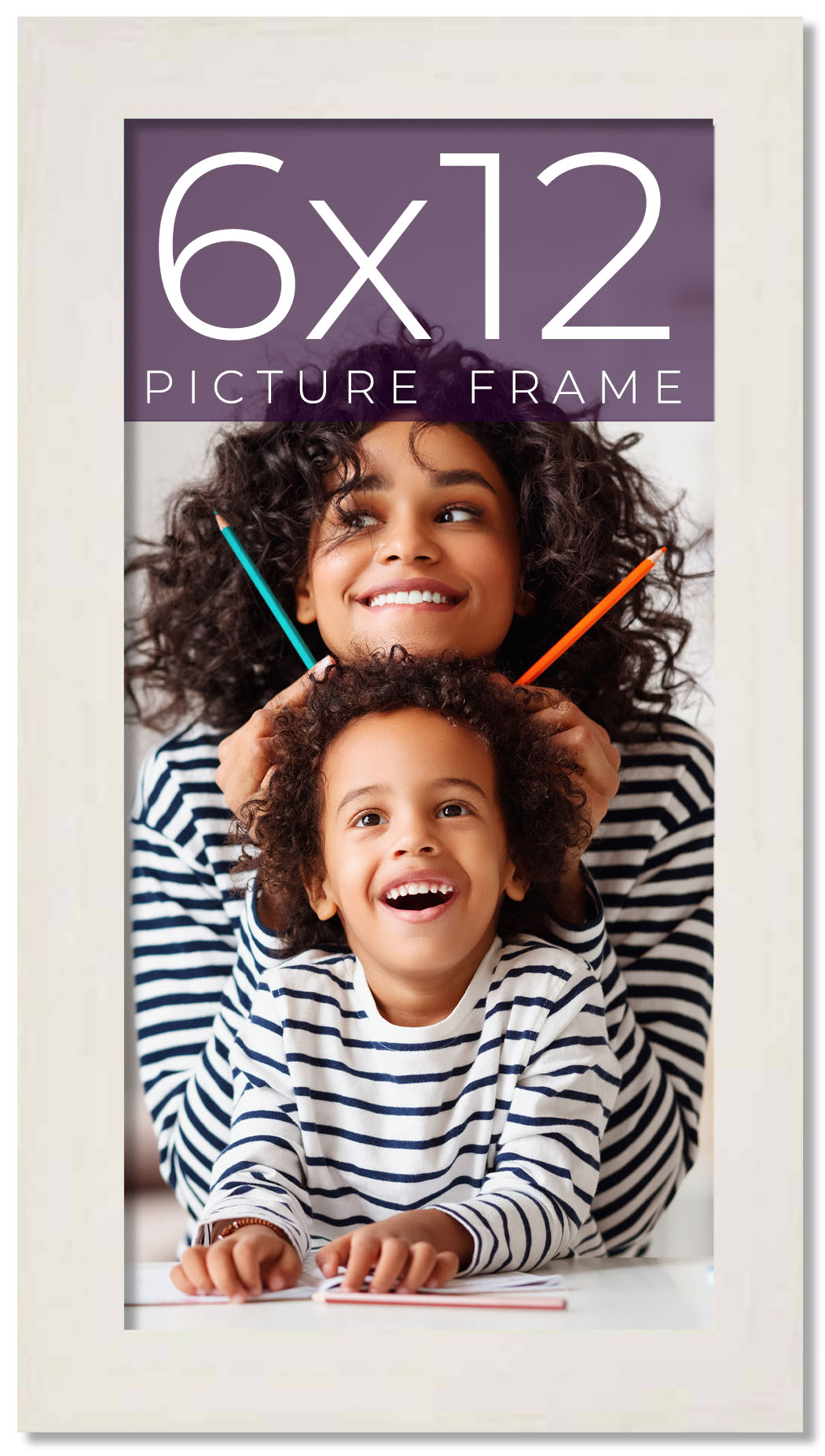 6x12 Frame White Real Wood Picture Frame Width 0.75 inches | Interior ...