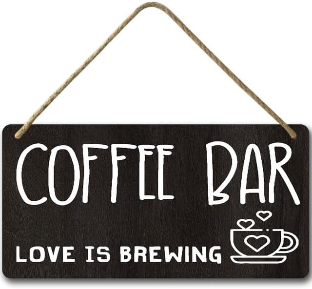 6x12 IN Coffee Bar Sign Wall Decor,Farmhouse Cafe Sign Home Decor for ...